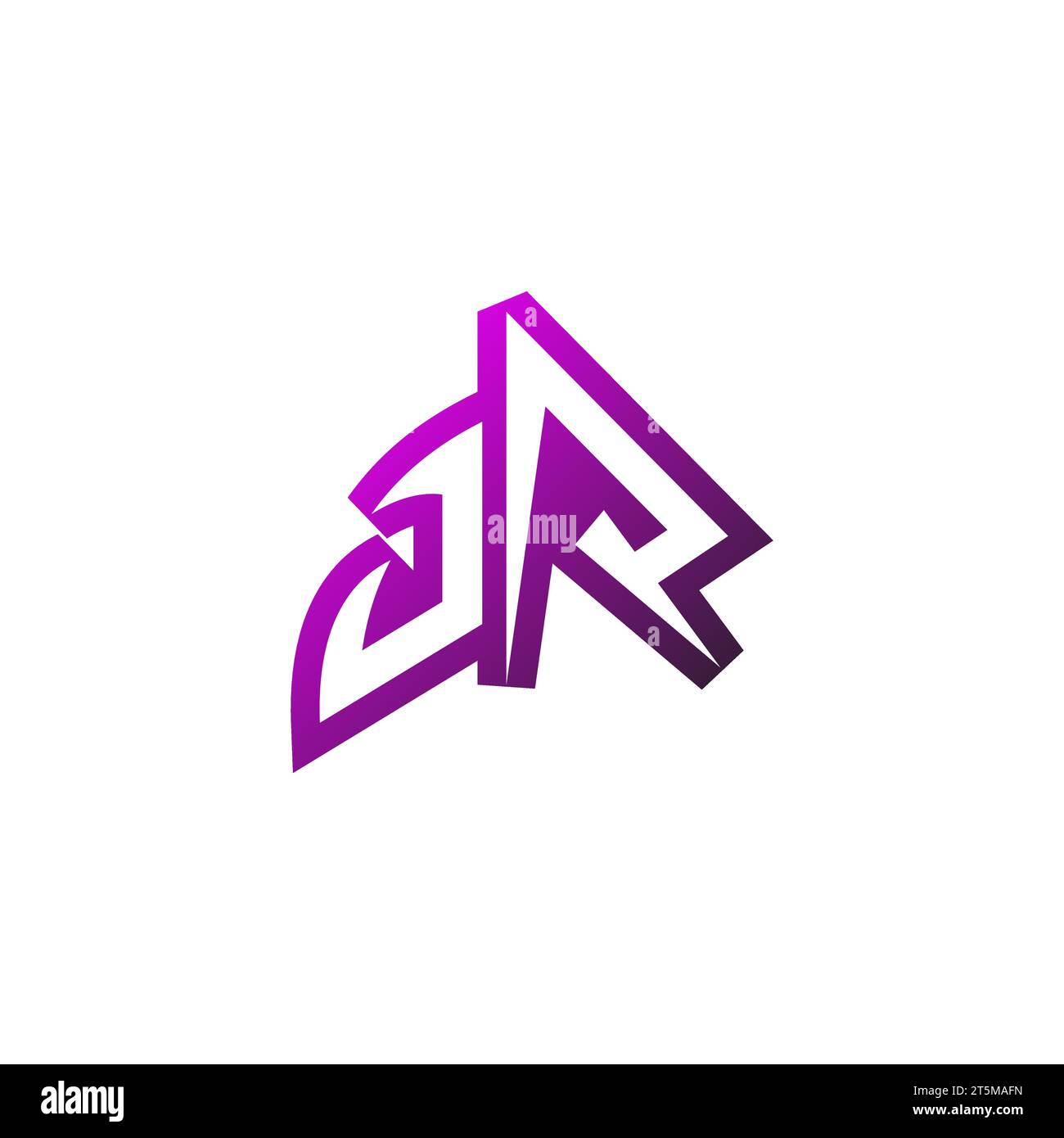 JR Premium emblem logo initial esport and gaming design concept Stock ...