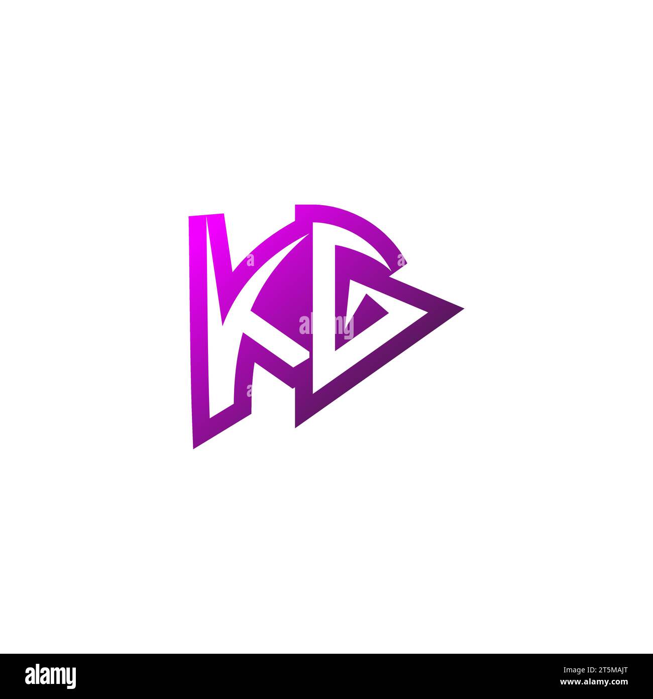 KG Premium emblem logo initial esport and gaming design concept Stock ...
