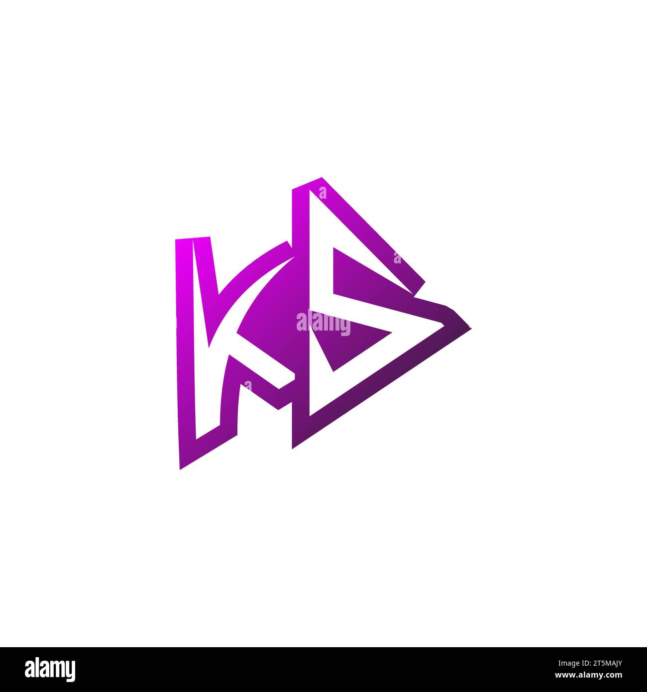 KS Premium emblem logo initial esport and gaming design concept Stock ...