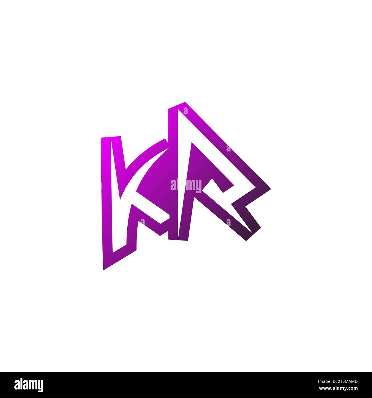 KR Premium emblem logo initial esport and gaming design concept Stock ...