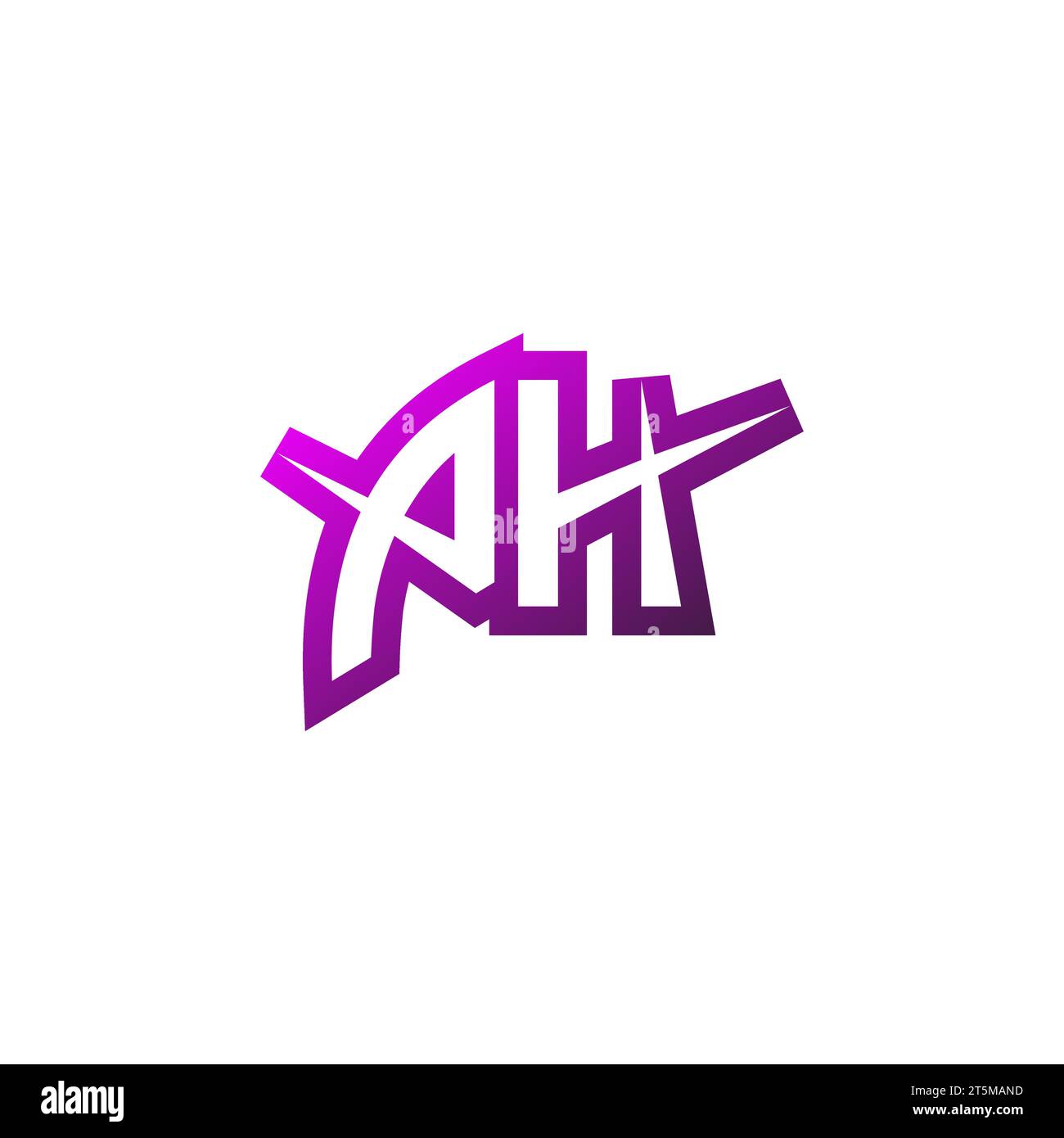 PH Premium emblem logo initial esport and gaming design concept Stock ...