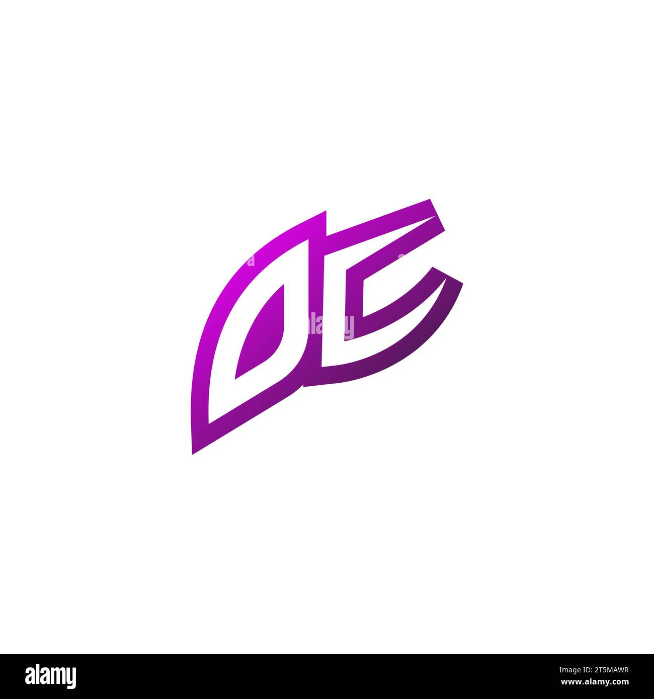 OC Premium emblem logo initial esport and gaming design concept Stock ...