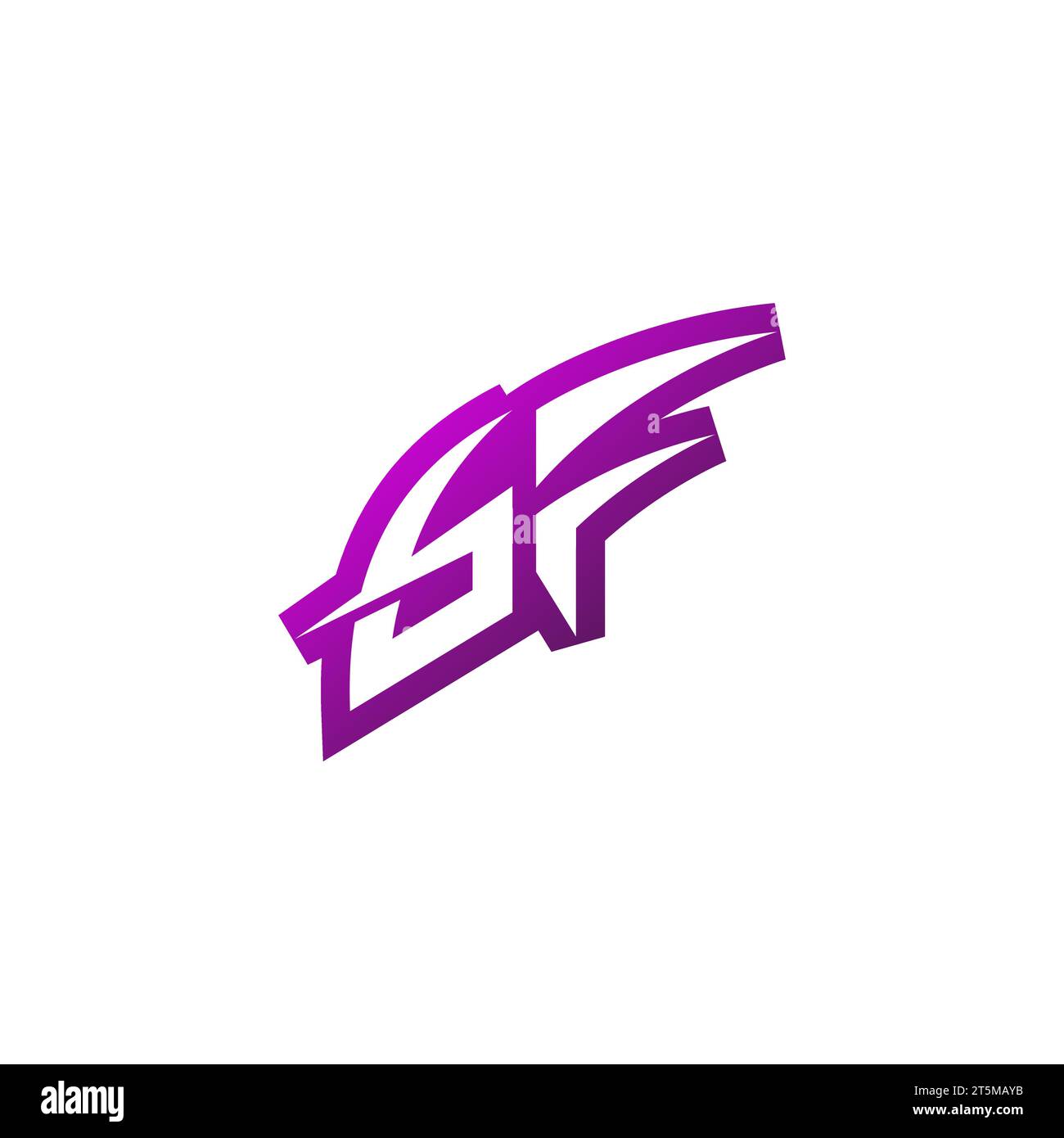 GF Premium emblem logo initial esport and gaming design concept Stock ...