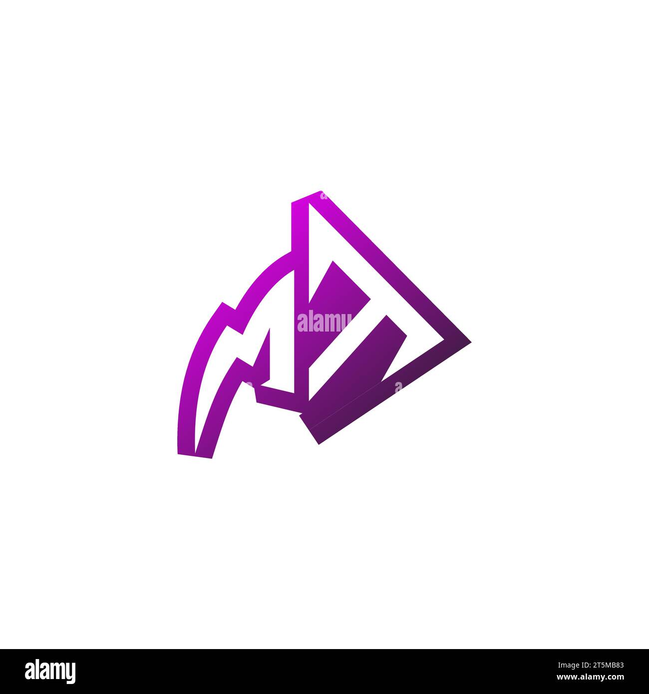 MT Premium emblem logo initial esport and gaming design concept Stock ...