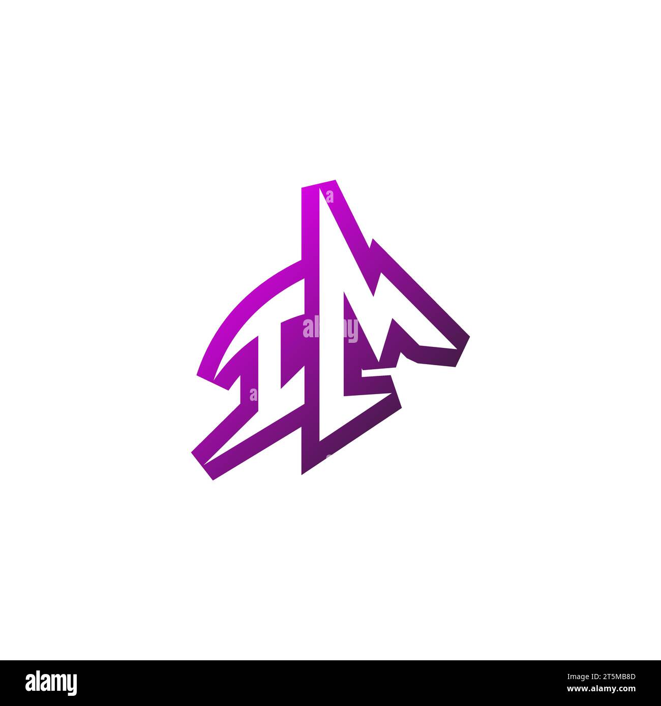 IM Premium emblem logo initial esport and gaming design concept Stock ...