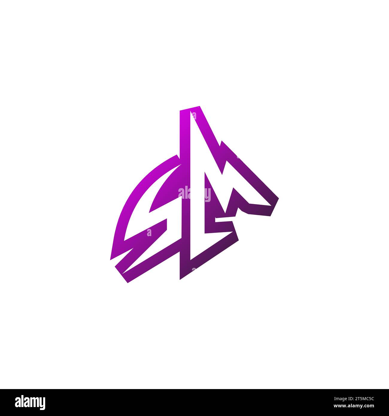 SM Premium emblem logo initial esport and gaming design concept Stock ...