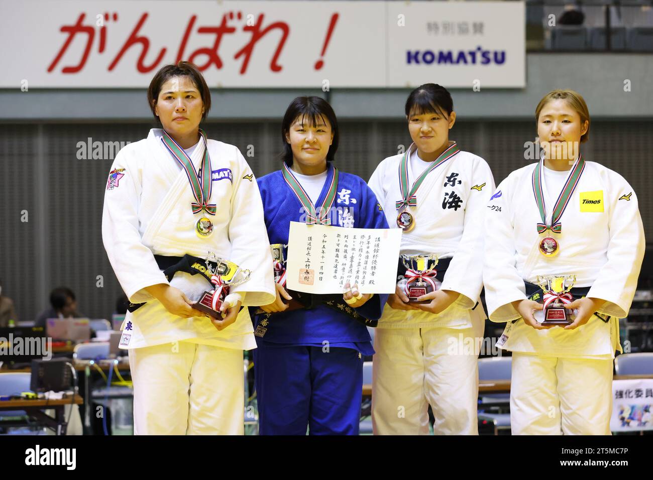 Chiba Port Arena, Chiba, Japan. 4th Nov, 2023. (L to R) Mao Izumi, Mizuki Sugimura, Kurena Ikeda ...
