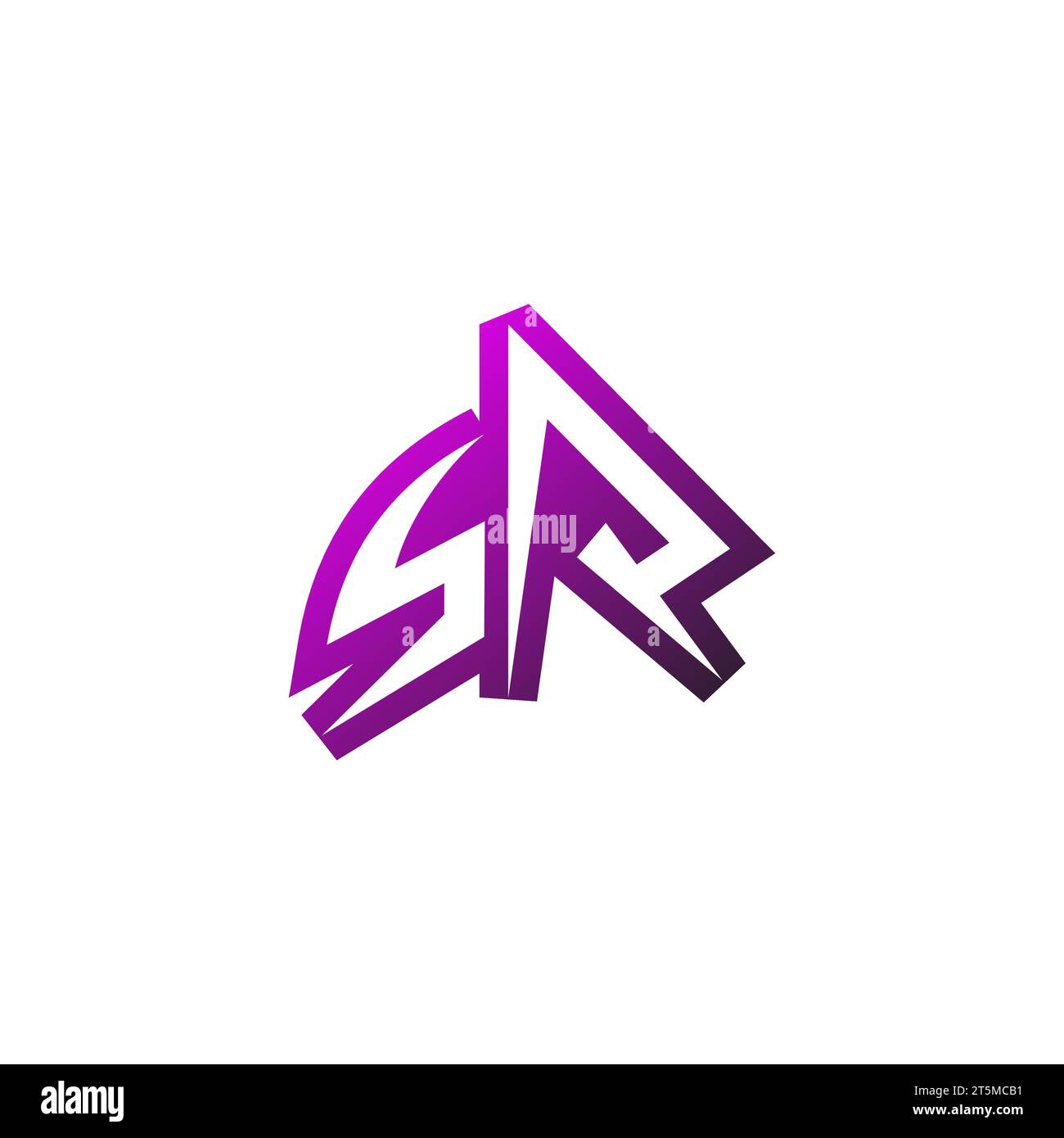 SR Premium emblem logo initial esport and gaming design concept Stock ...