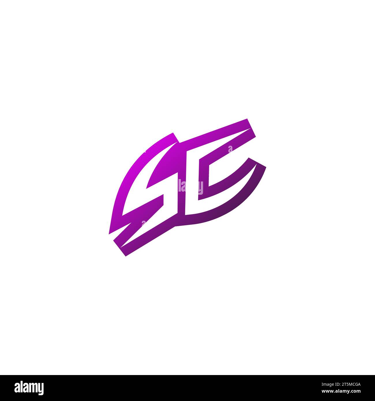 SC Premium emblem logo initial esport and gaming design concept Stock ...