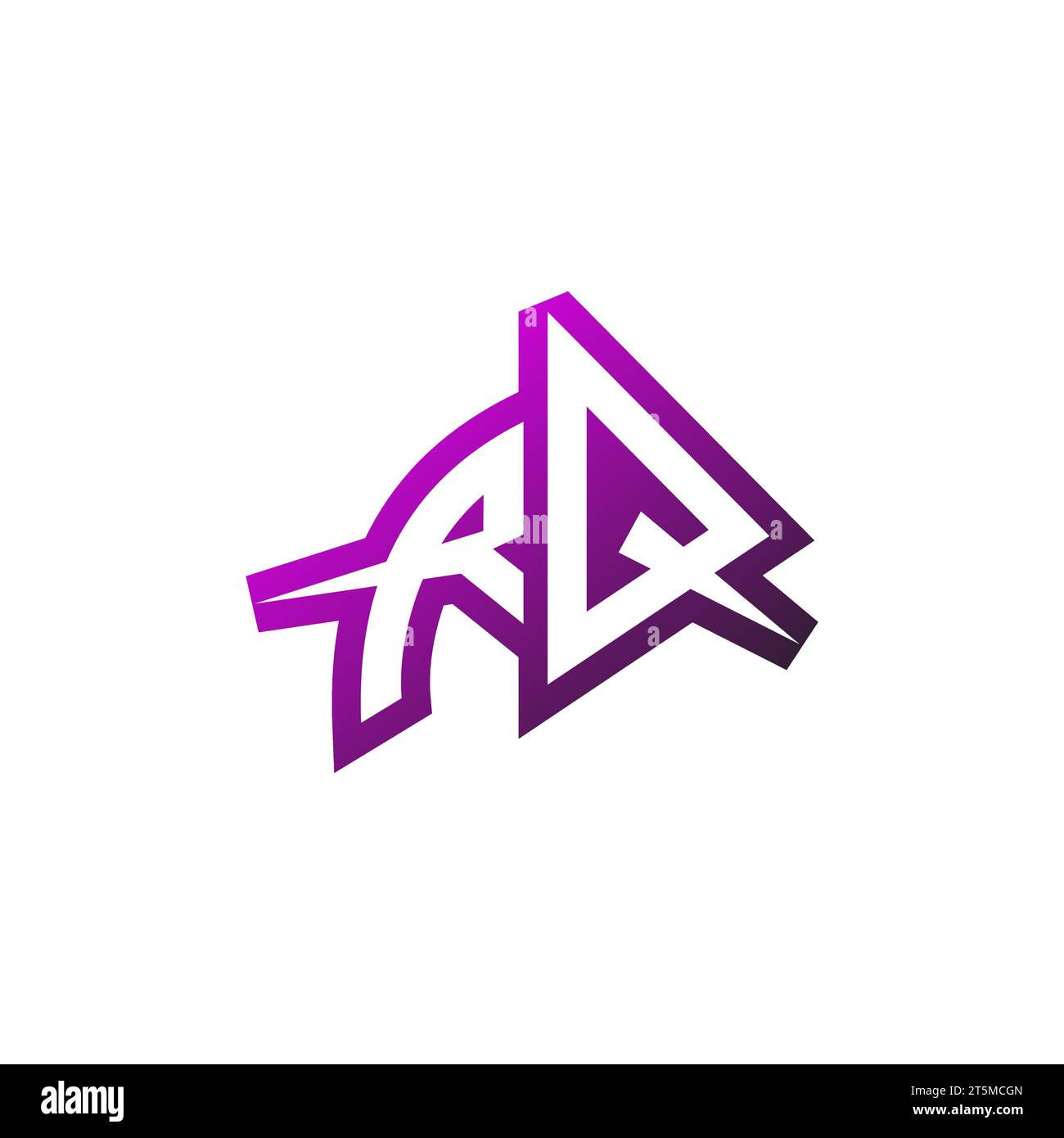 RQ Premium emblem logo initial esport and gaming design concept Stock ...