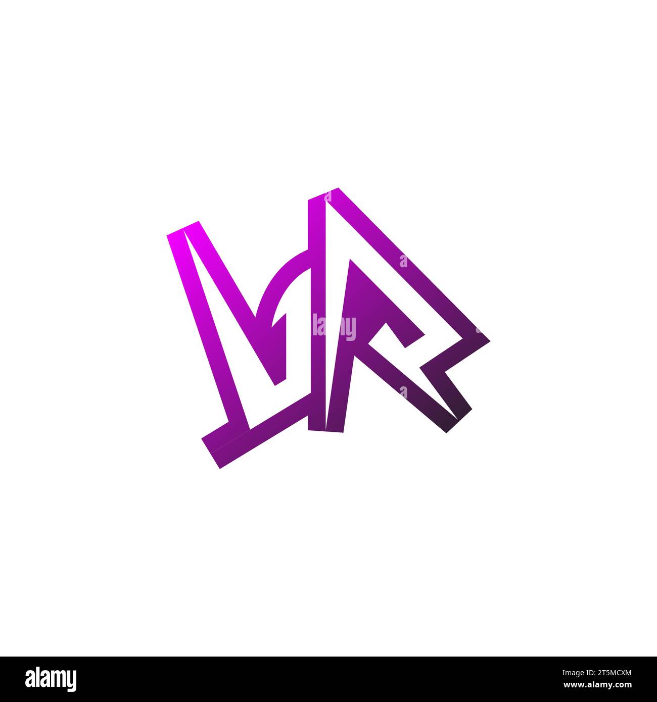 VR Premium emblem logo initial esport and gaming design concept Stock ...