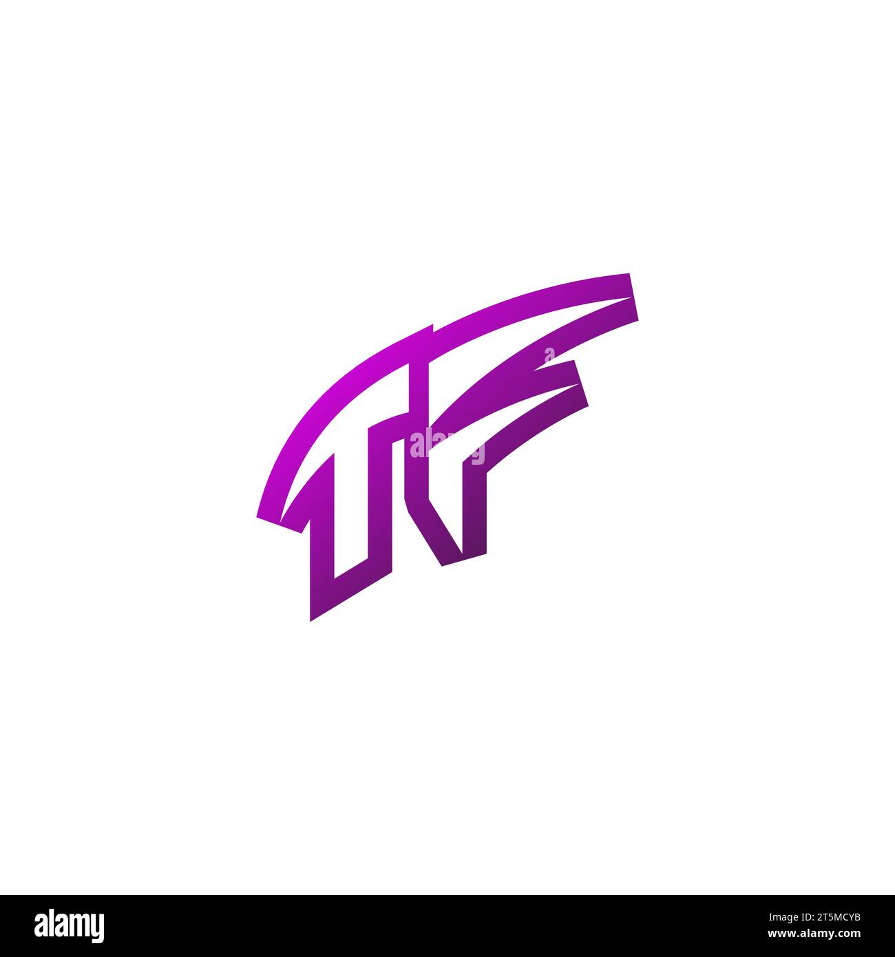 TF Premium emblem logo initial esport and gaming design concept Stock ...