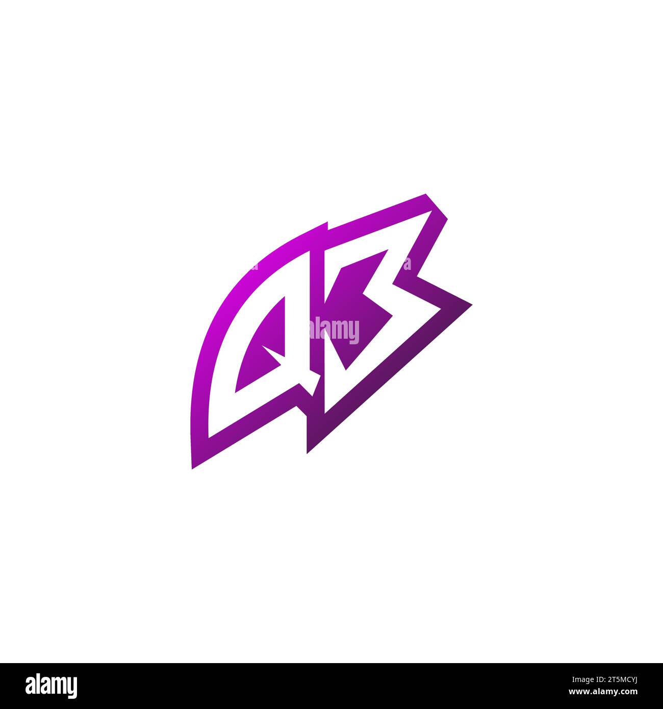 QB Premium emblem logo initial esport and gaming design concept Stock ...