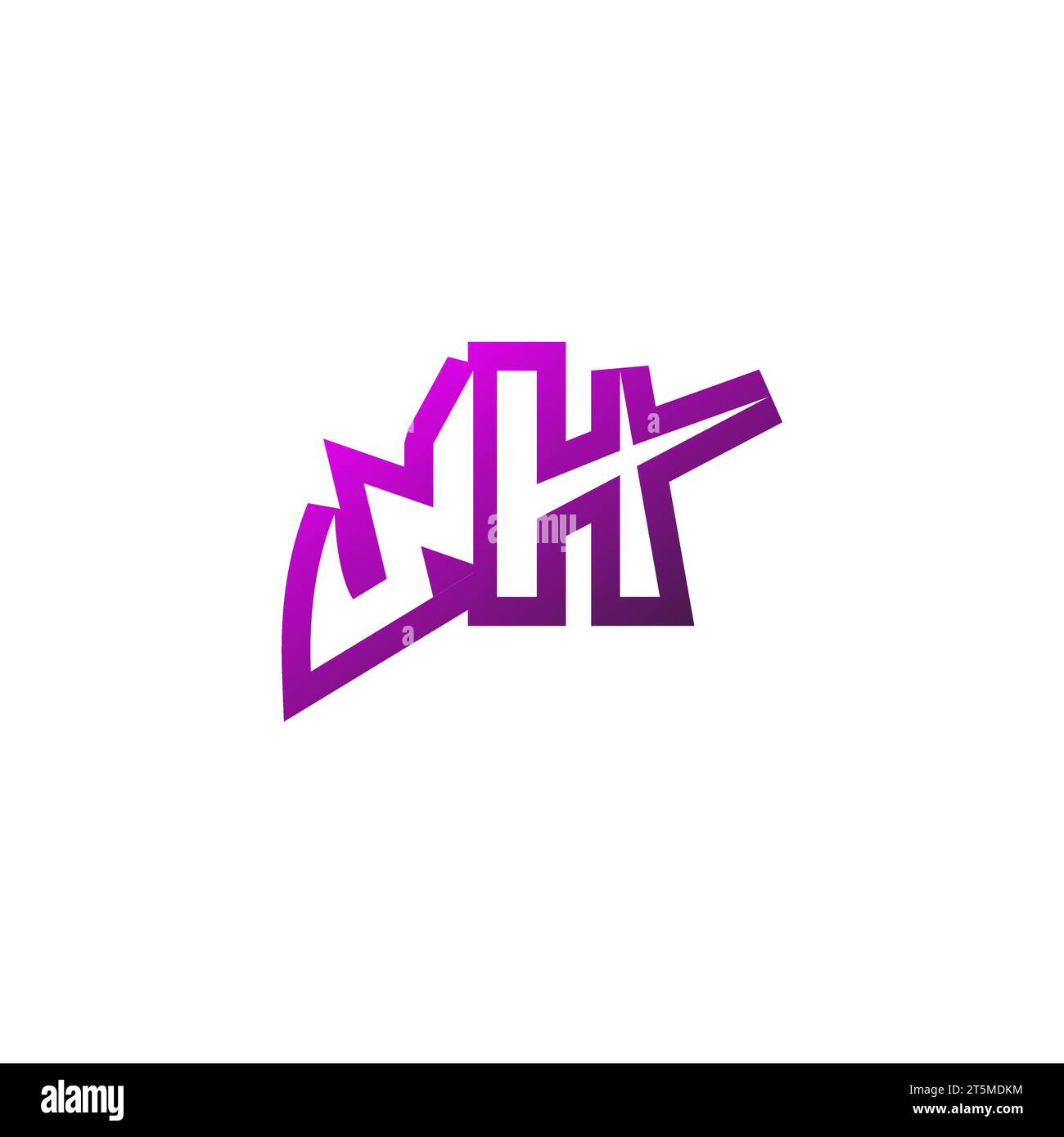 WH Premium emblem logo initial esport and gaming design concept Stock ...