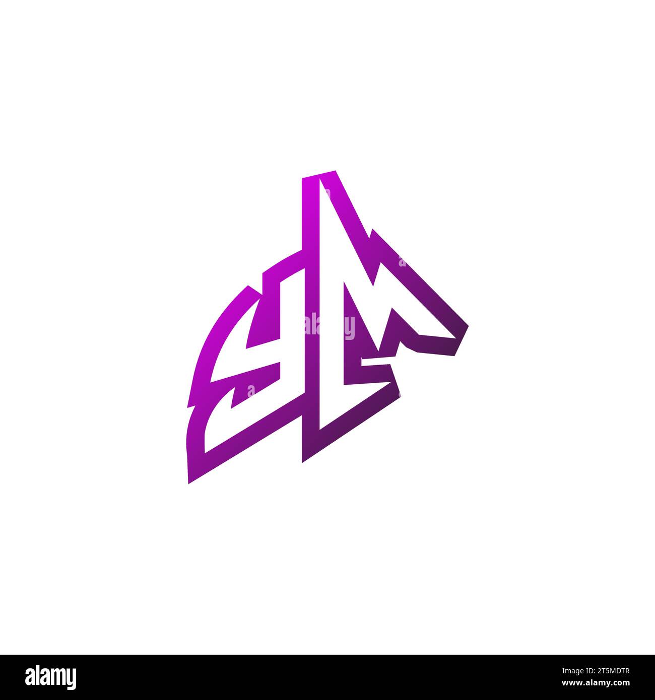 YM Premium emblem logo initial esport and gaming design concept Stock ...