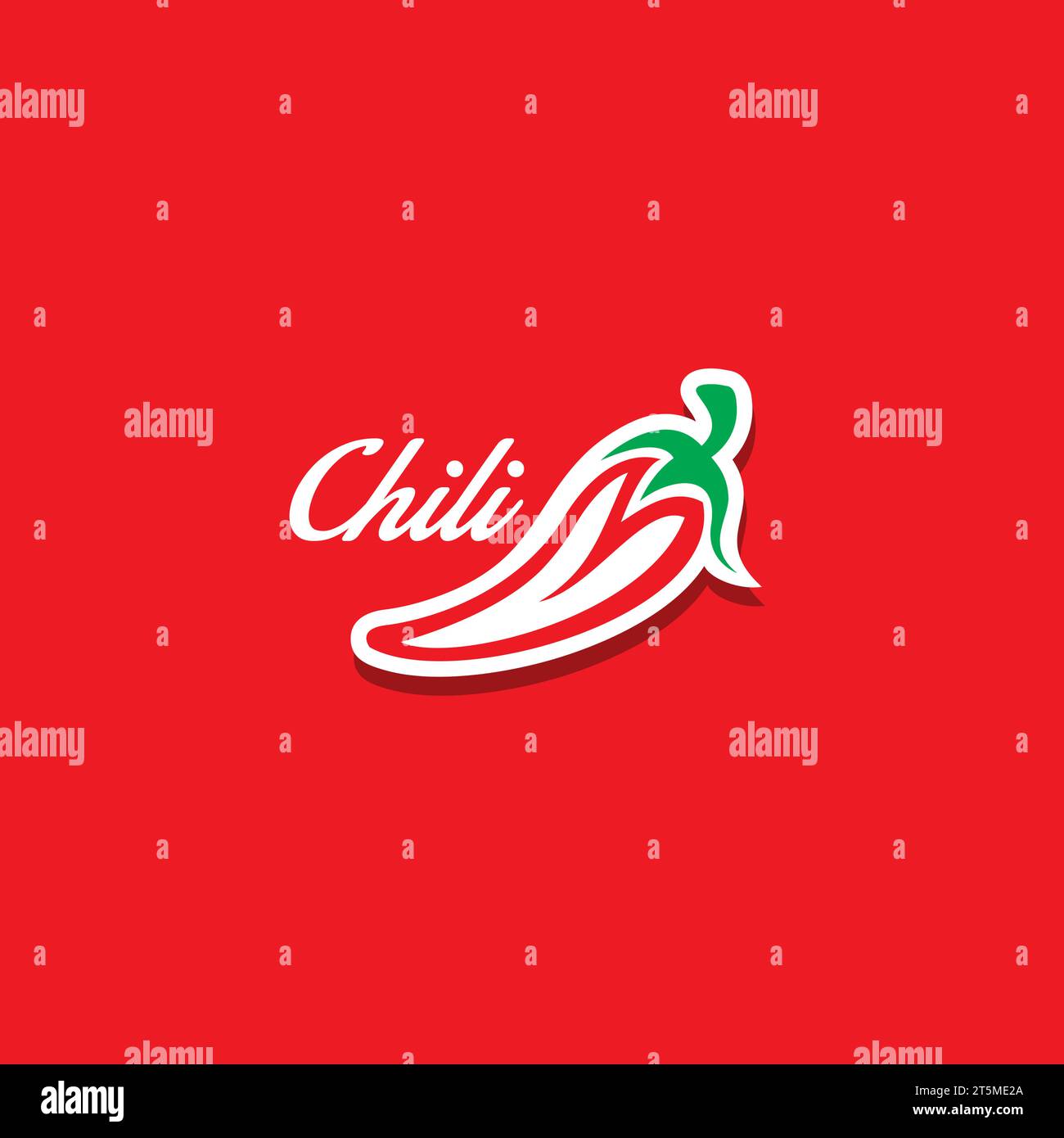 Chili Logo Design. Chili Red Icon vector Stock Vector Image & Art - Alamy