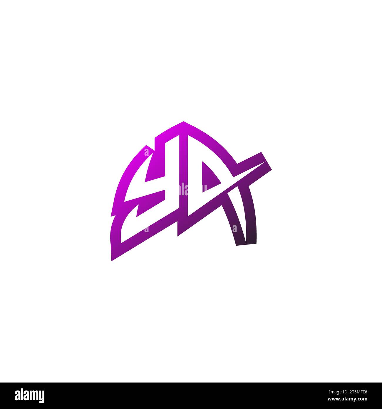 YA Premium emblem logo initial esport and gaming design concept Stock ...