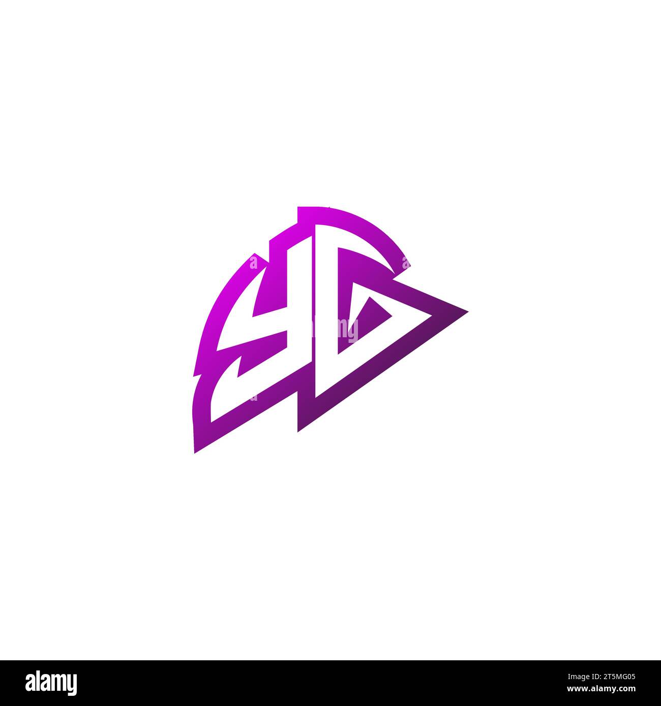 YG Premium emblem logo initial esport and gaming design concept Stock ...