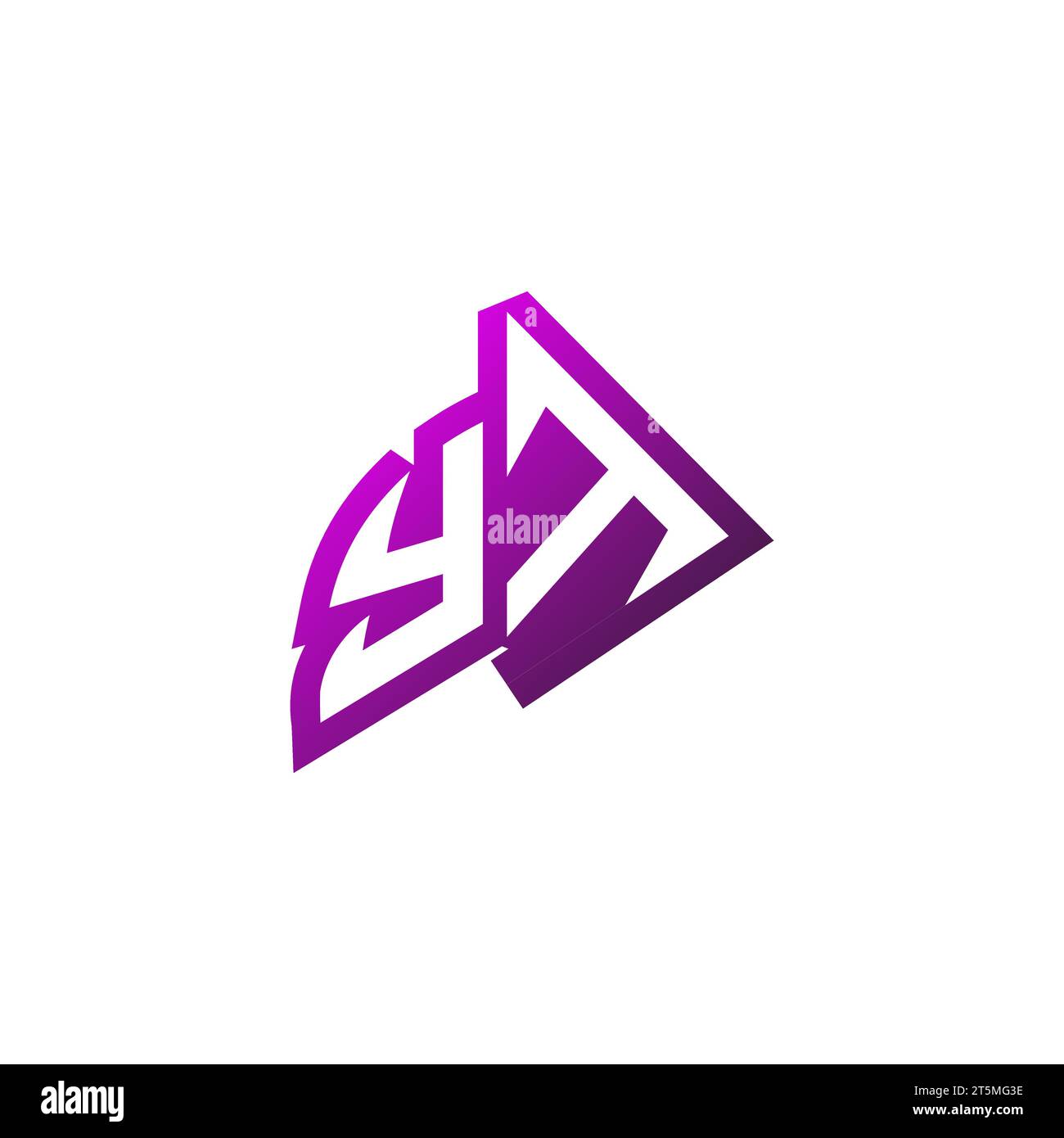 YT Premium emblem logo initial esport and gaming design concept Stock ...