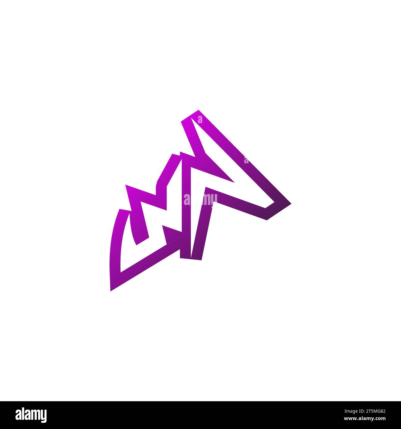 WN Premium emblem logo initial esport and gaming design concept Stock ...