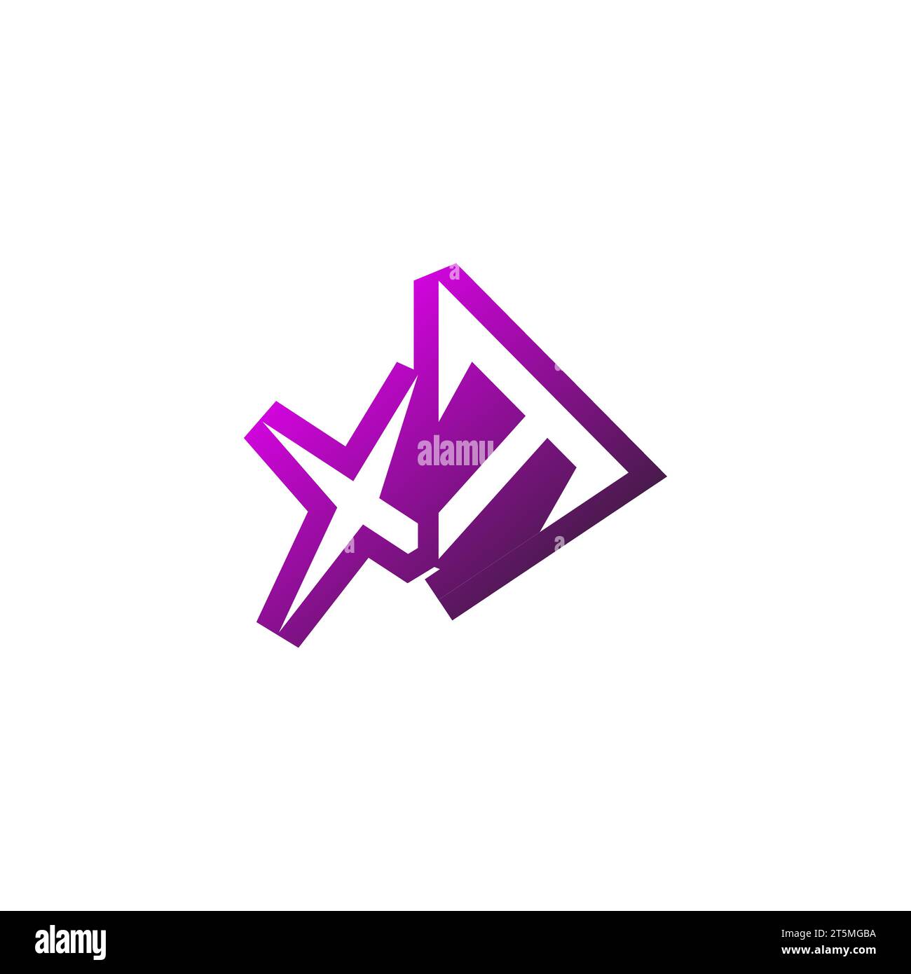 XT Premium emblem logo initial esport and gaming design concept Stock ...