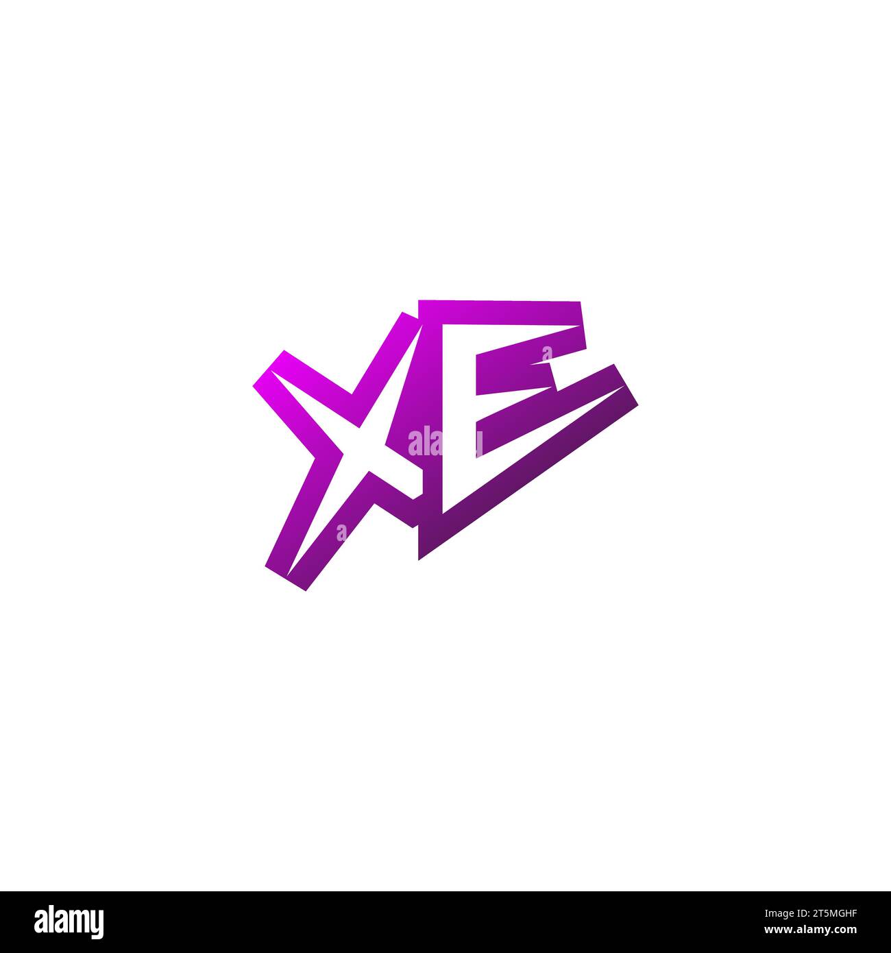 XE Premium emblem logo initial esport and gaming design concept Stock ...