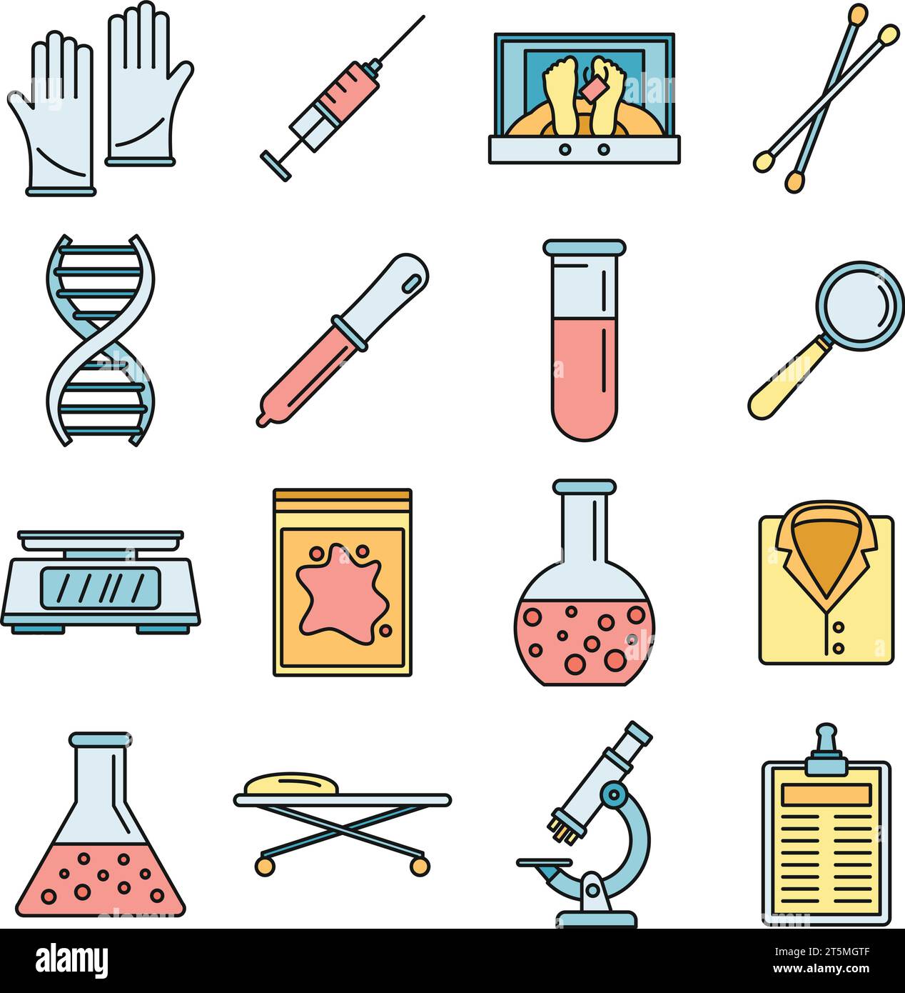 Dna investigation laboratory icons set. Outline set of dna ... Dna investigation laboratory icons set. Outline set of dna ...