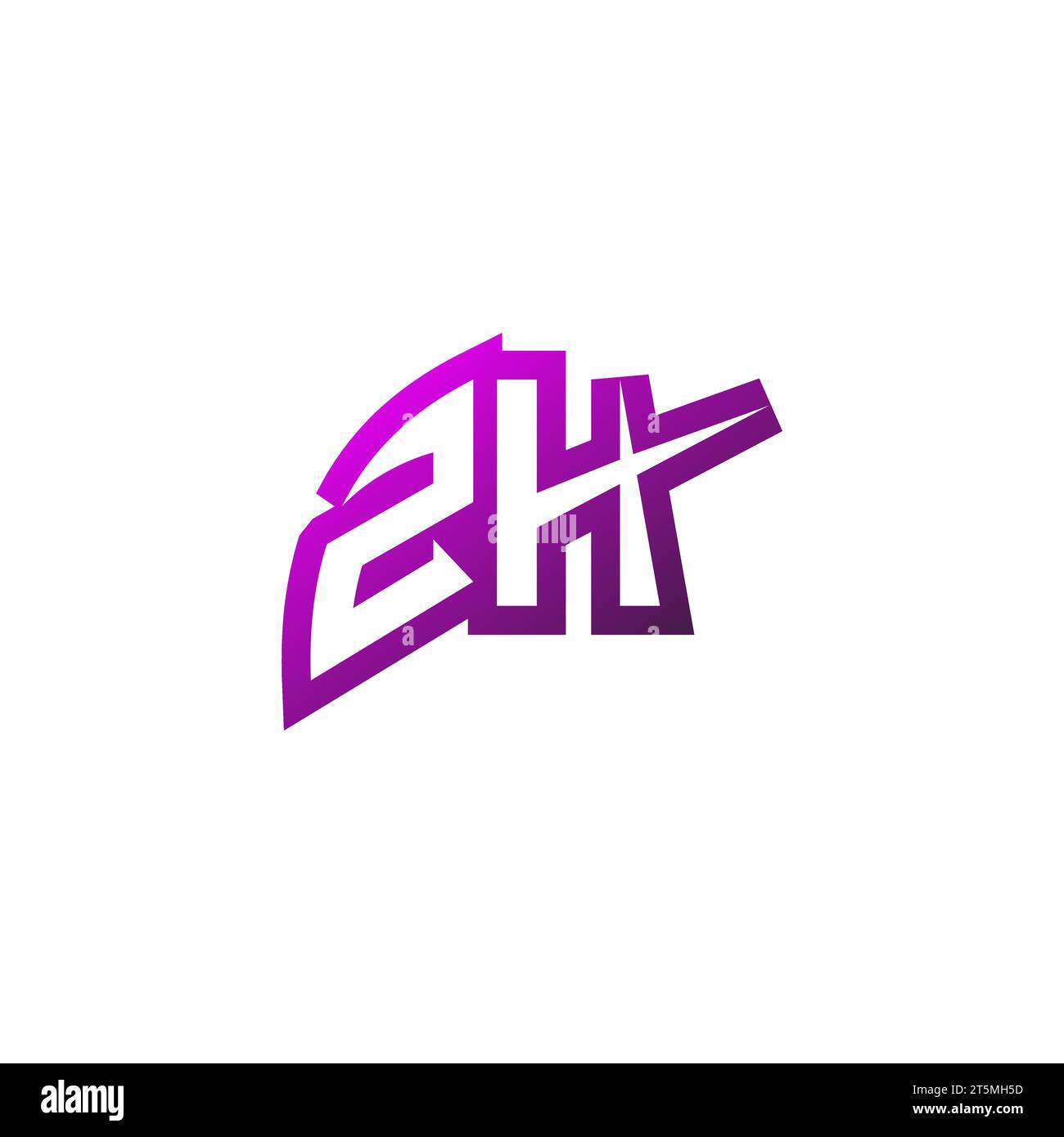 Zh minimal logo design Cut Out Stock Images & Pictures - Alamy