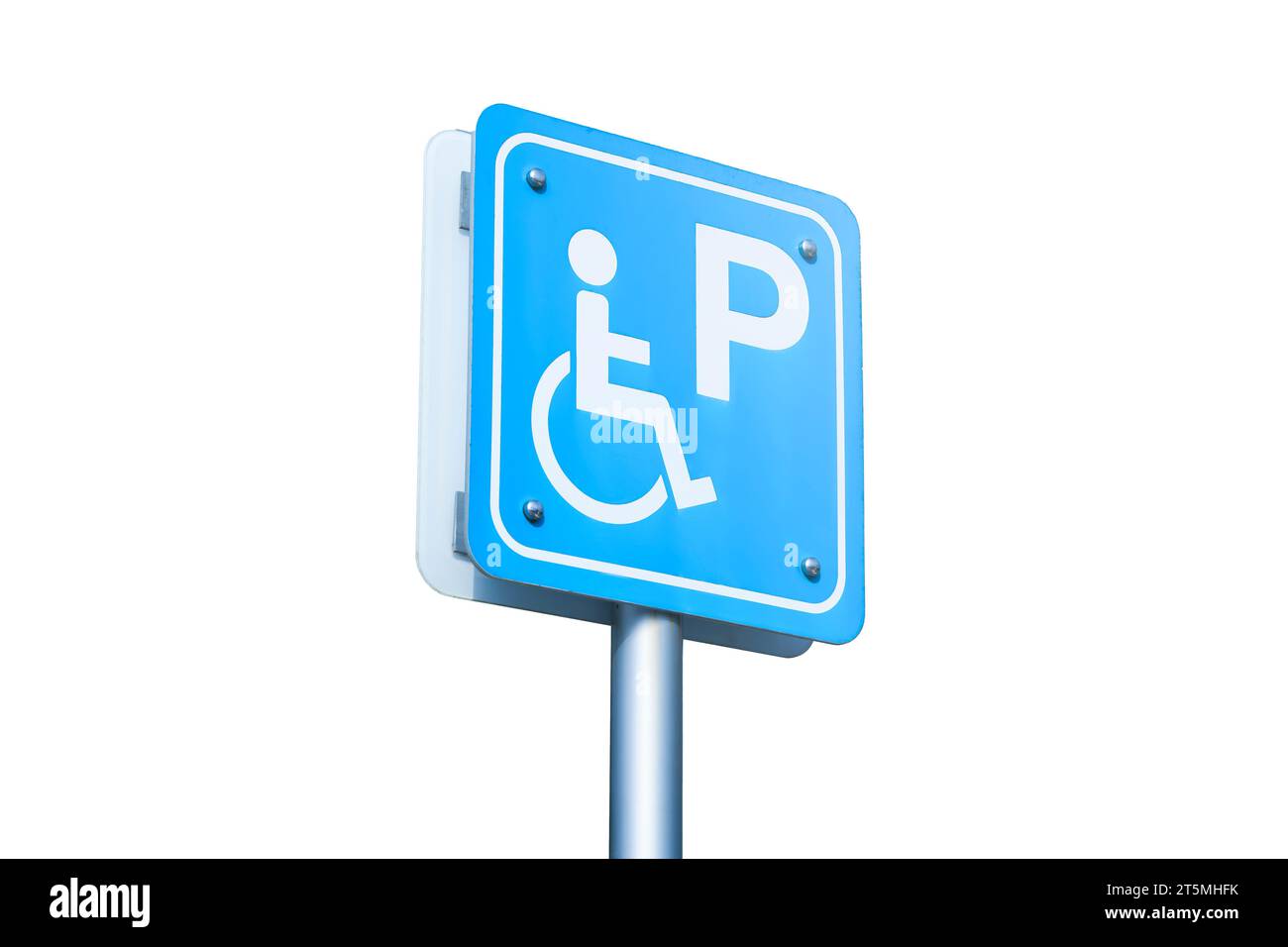 Blue parking sign for the disabled, isolate on a white background Stock ...