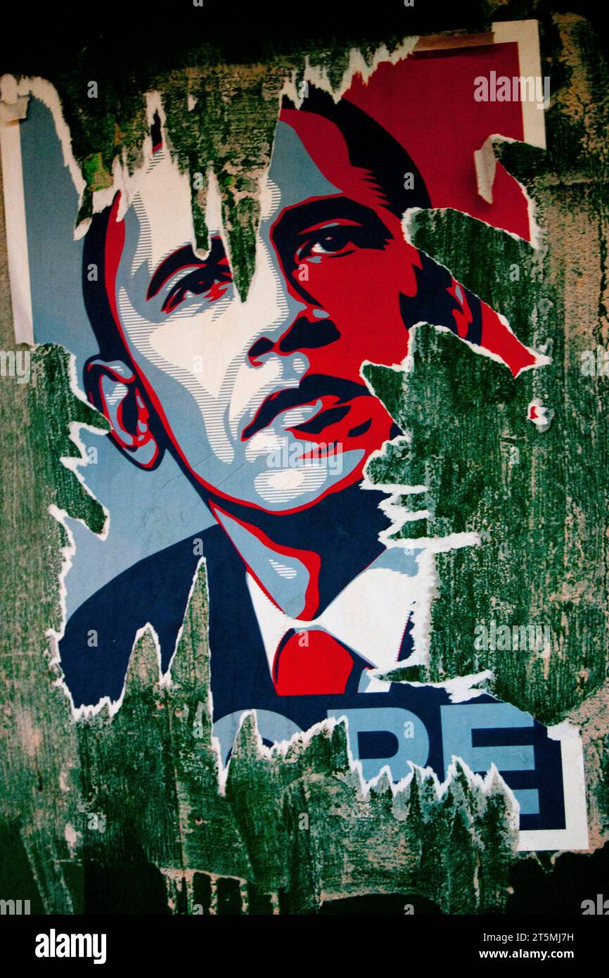 Obama Hope Poster At San Diego, California, Usa Stock Photo - Alamy