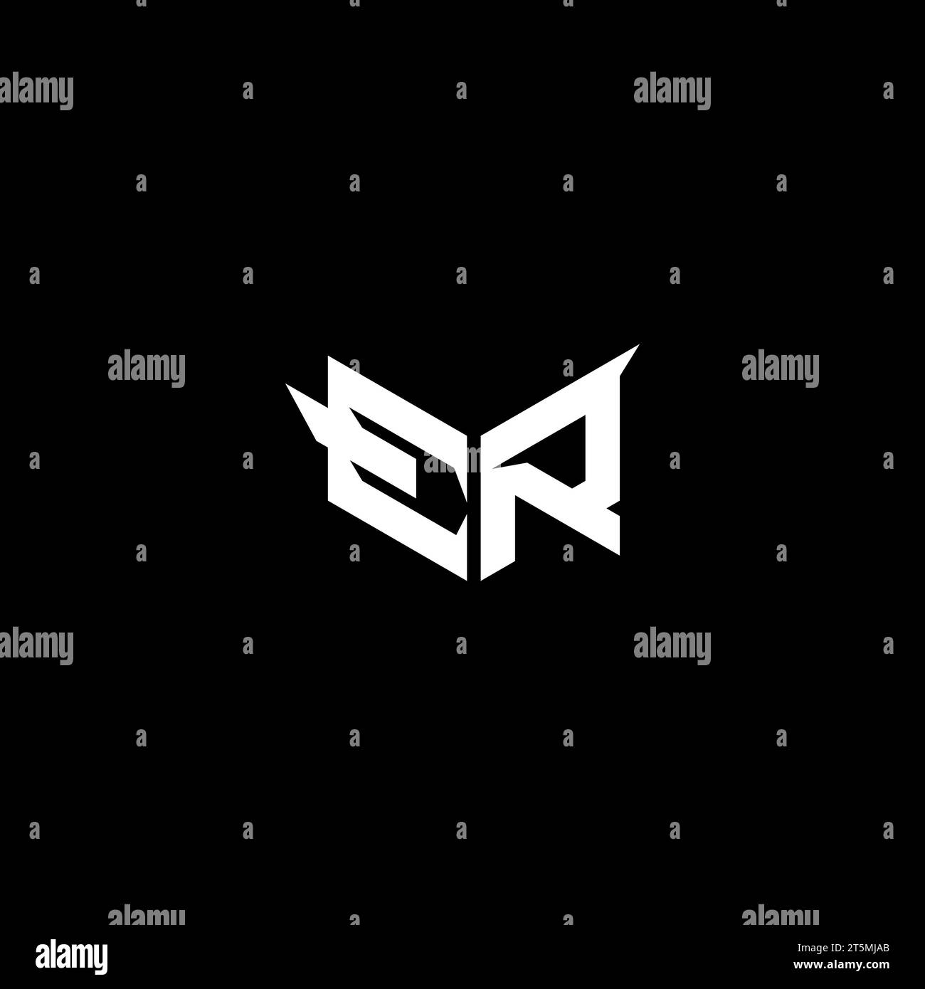 ER Premium emblem logo initial esport and gaming design concept Stock ...