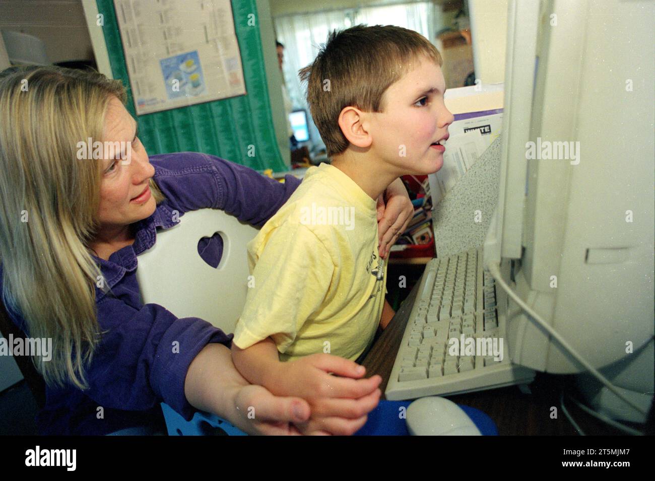 Child autism computer hi-res stock photography and images - Alamy