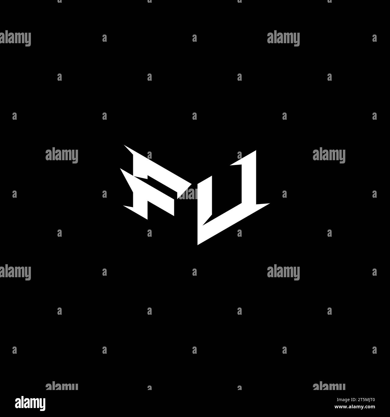 FU Premium emblem logo initial esport and gaming design concept Stock ...