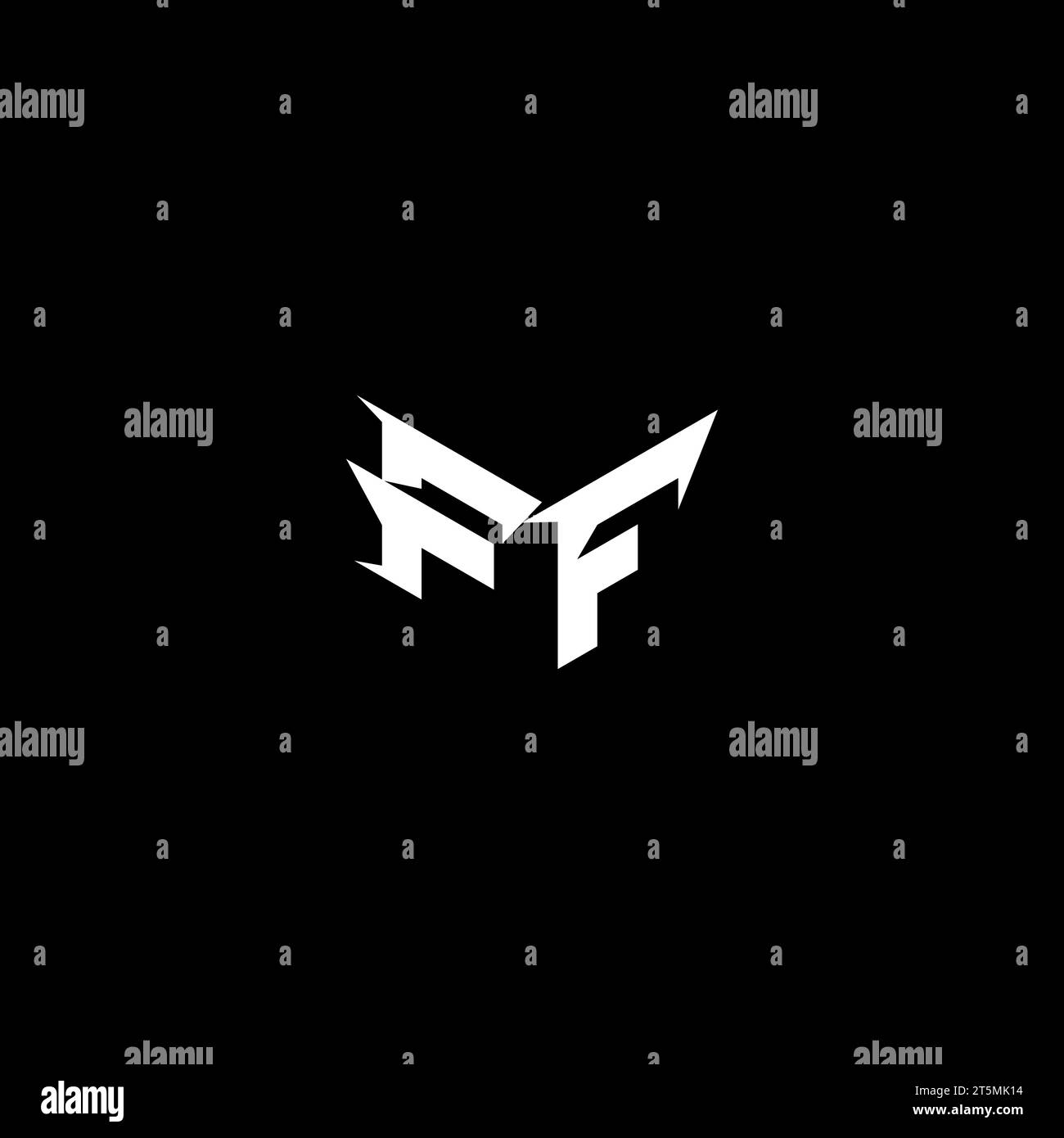 FF Premium emblem logo initial esport and gaming design concept Stock ...