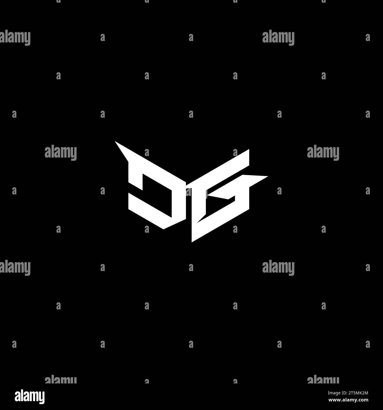 DG Premium emblem logo initial esport and gaming design concept Stock ...