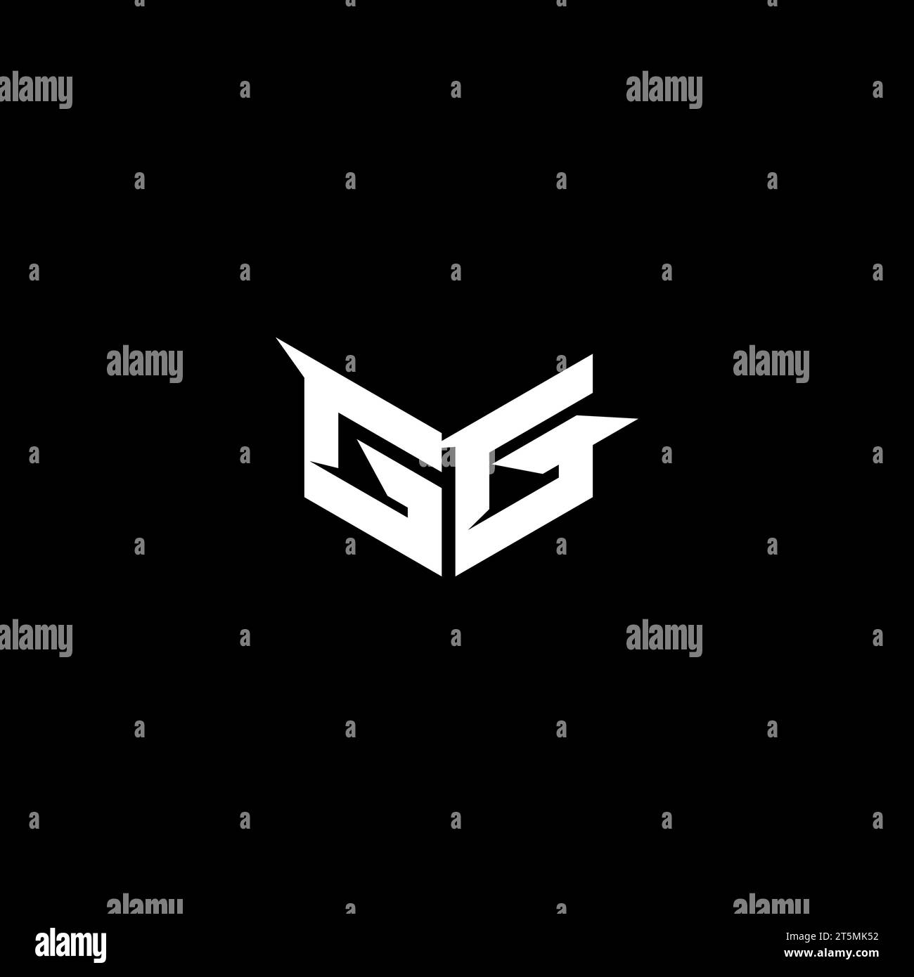 GG Premium emblem logo initial esport and gaming design concept Stock ...