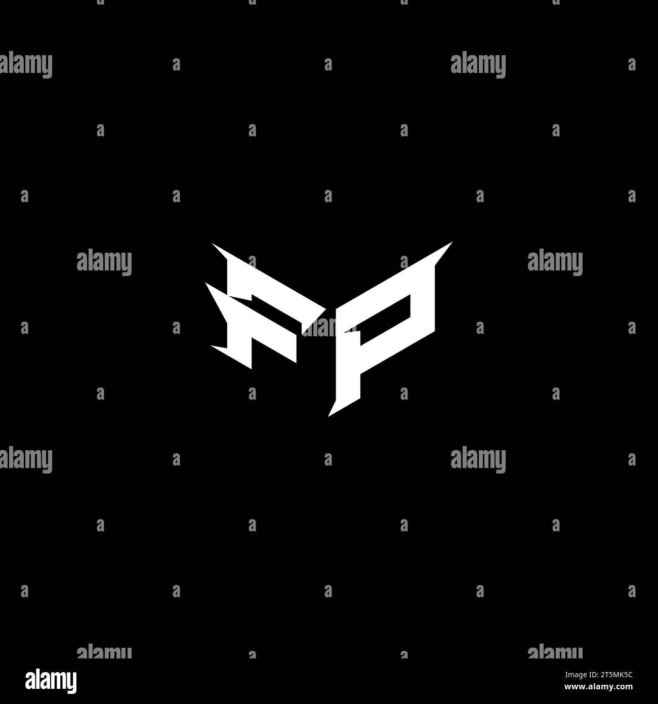 FP Premium emblem logo initial esport and gaming design concept Stock ...