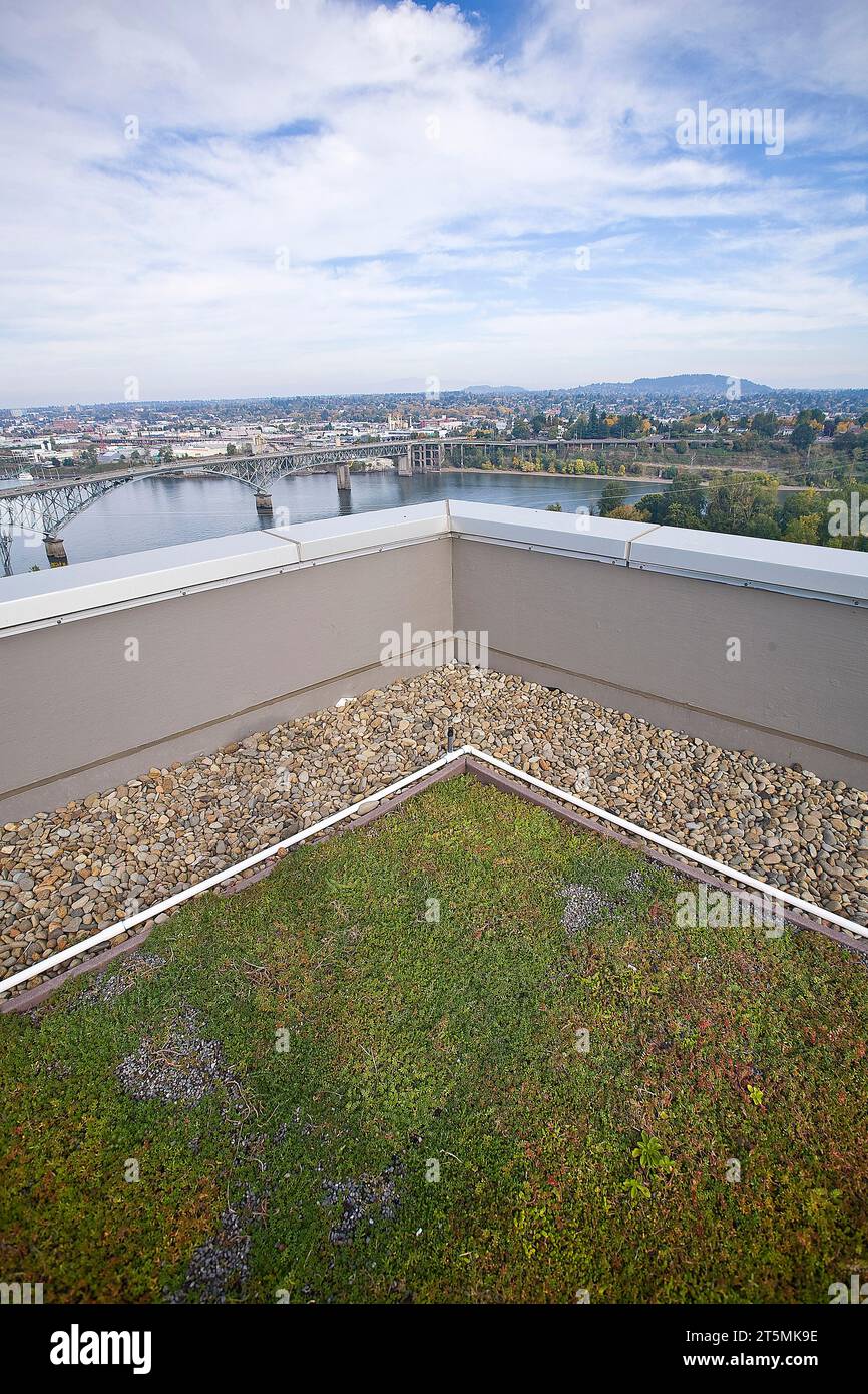 Meriweather condos green roof, Portland, Oregon Stock Photo - Alamy