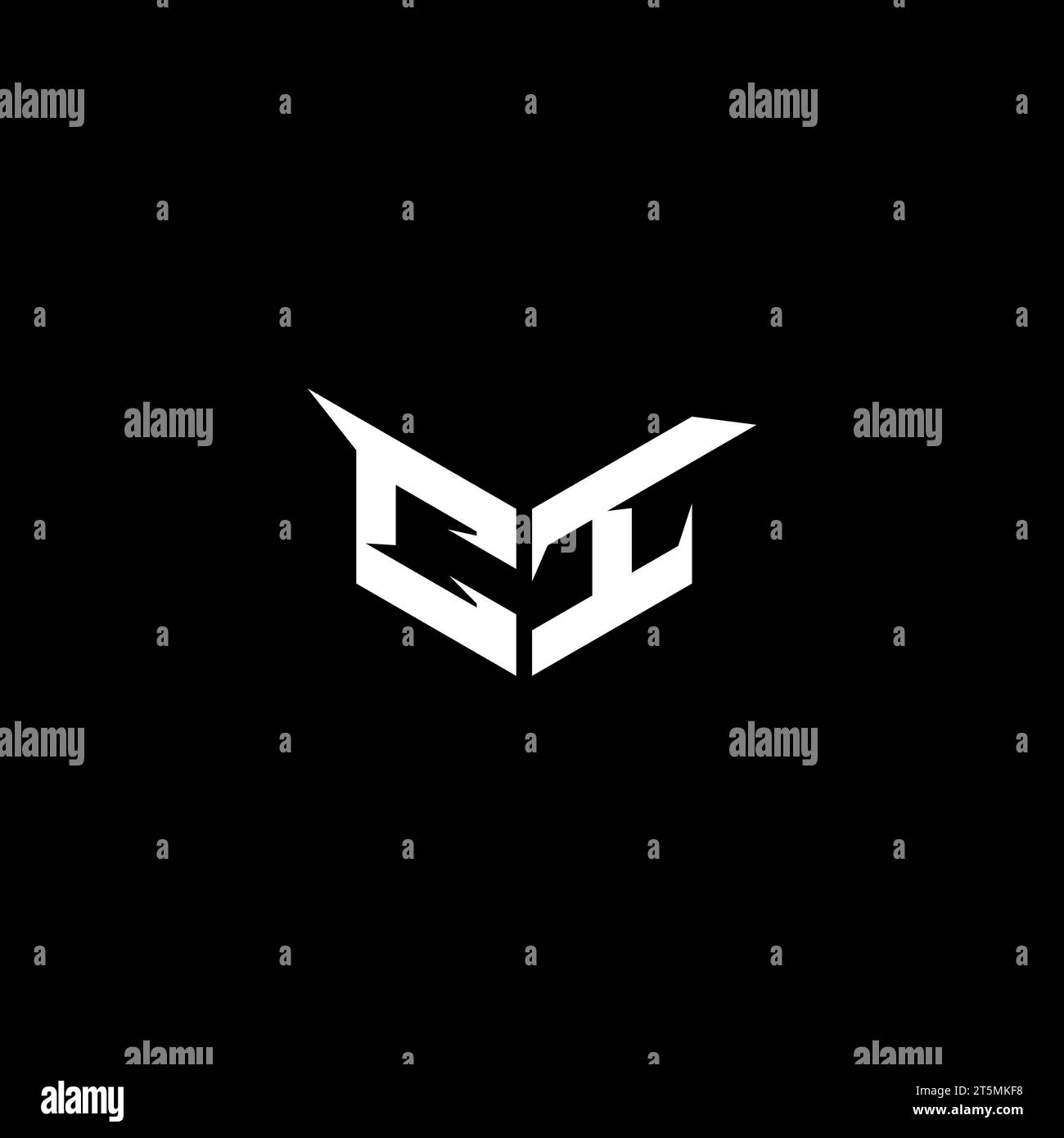 CI Premium emblem logo initial esport and gaming design concept Stock ...
