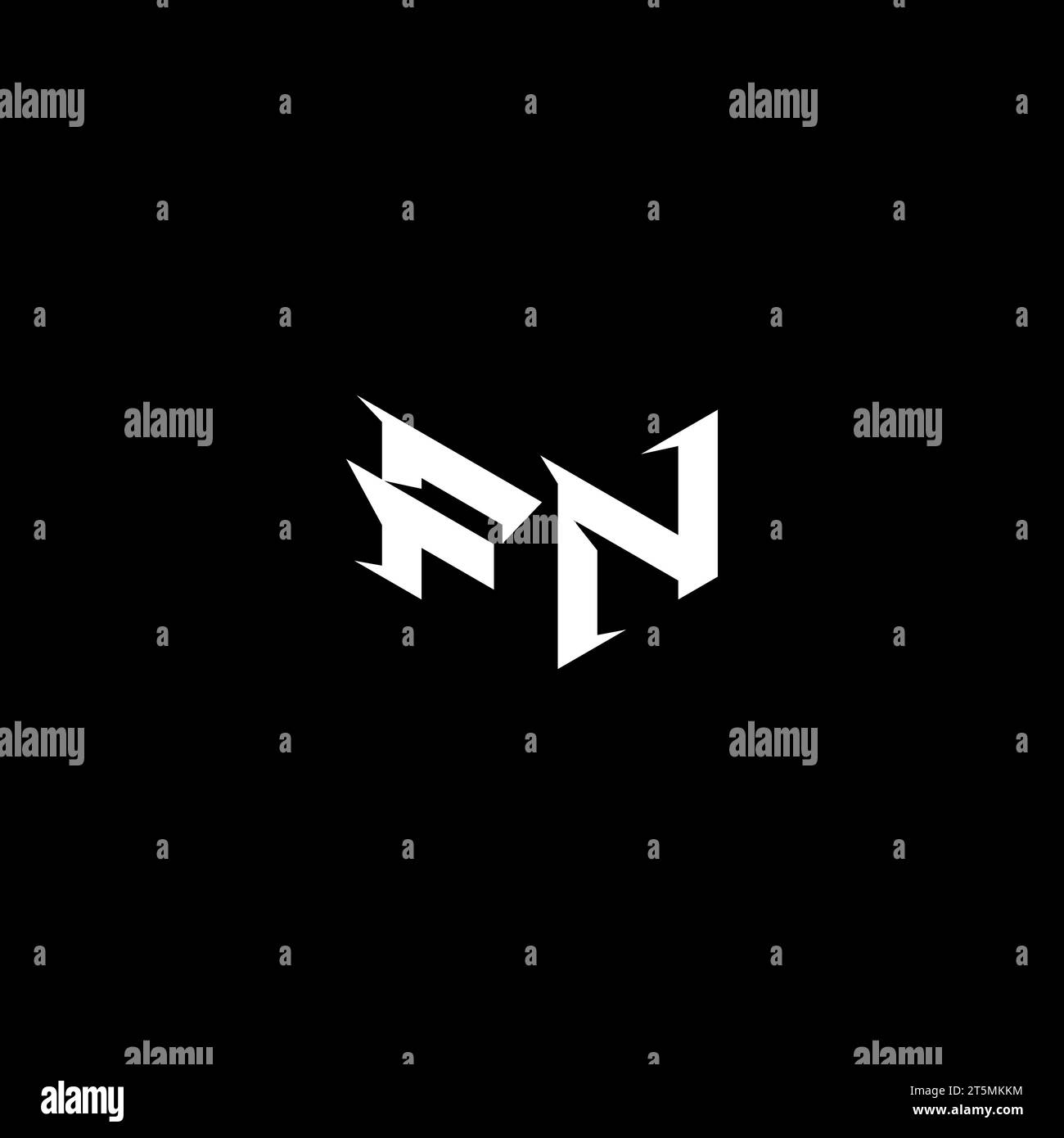 FN Premium emblem logo initial esport and gaming design concept Stock ...
