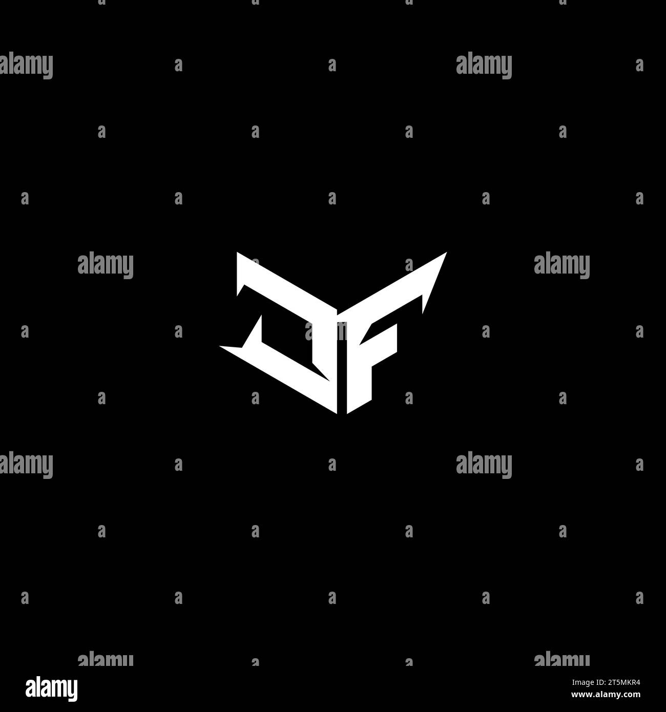 JF Premium emblem logo initial esport and gaming design concept Stock ...