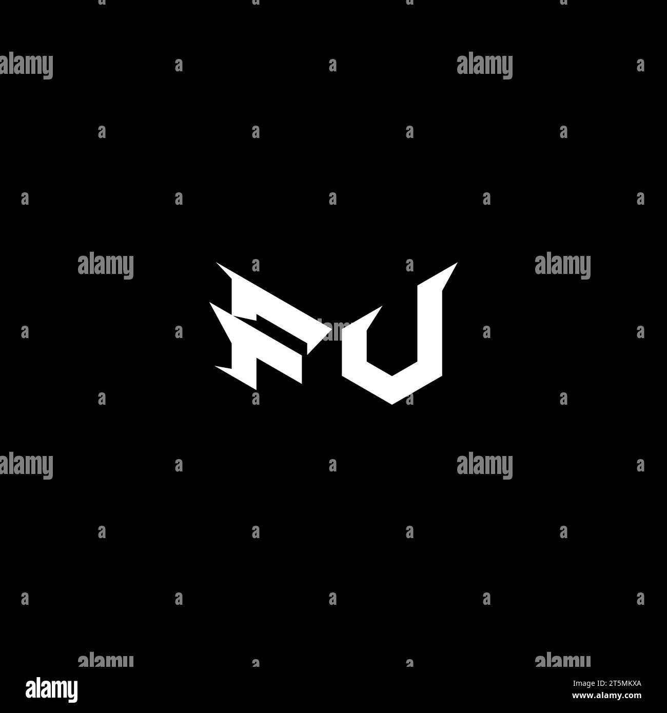 FV Premium emblem logo initial esport and gaming design concept Stock ...