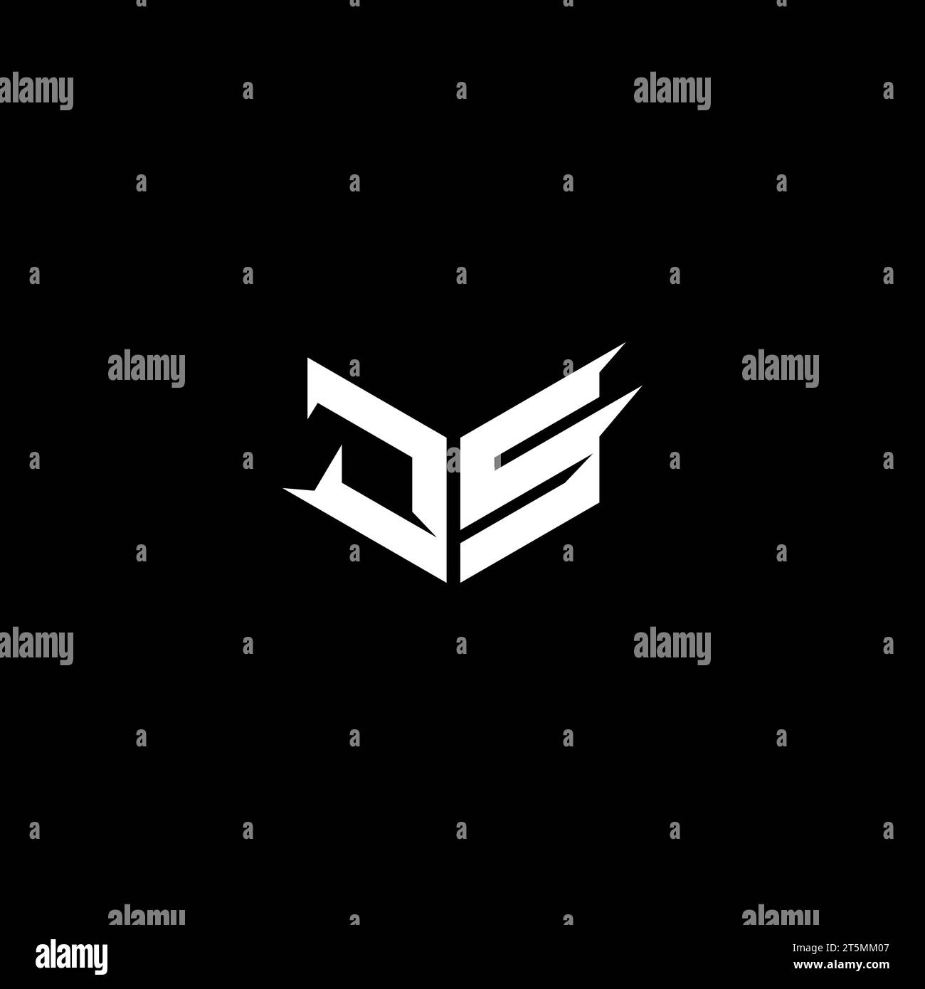 JS Premium emblem logo initial esport and gaming design concept Stock ...