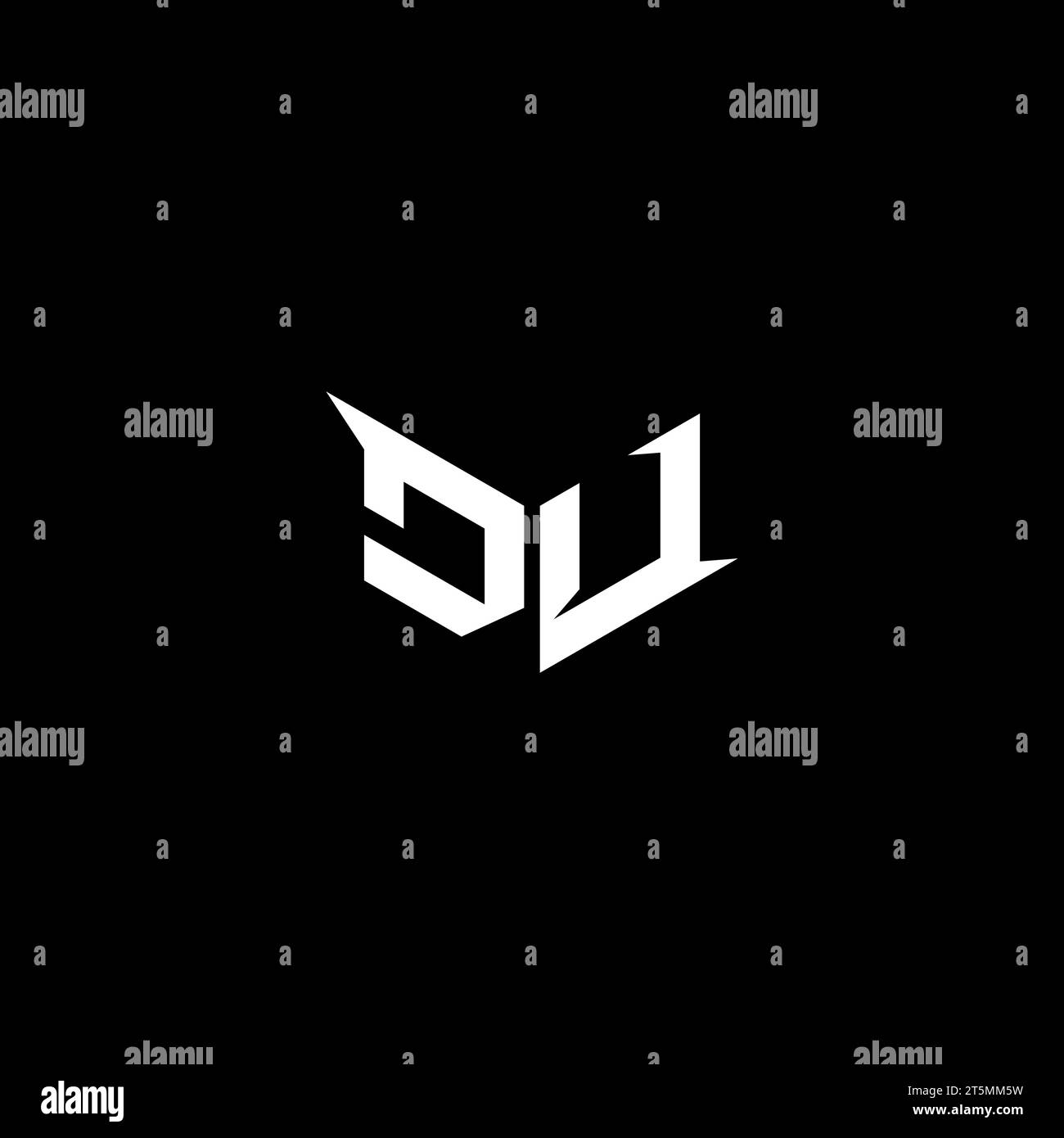 DU Premium emblem logo initial esport and gaming design concept Stock ...