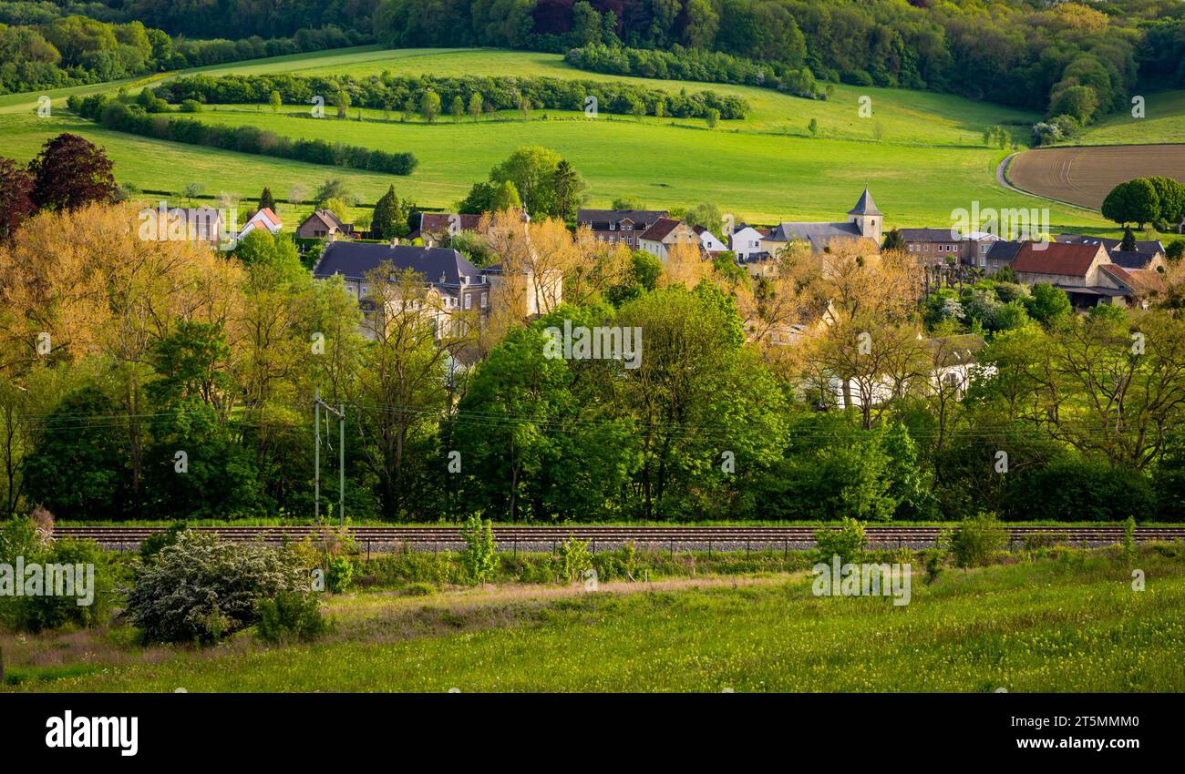 Landscape of Schin op Geul, idyllic dutch village in Province Limburg ...