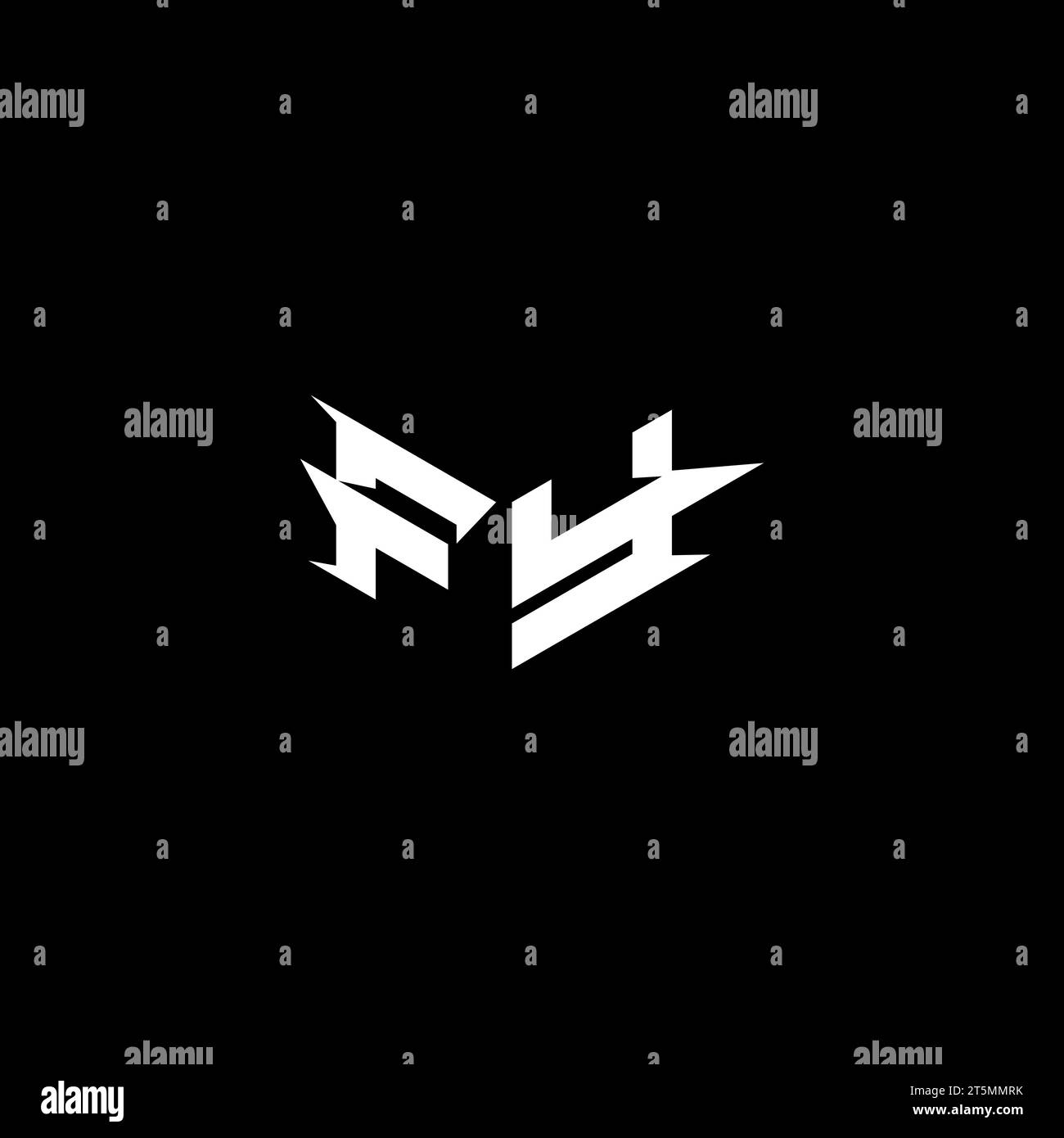 FY Premium emblem logo initial esport and gaming design concept Stock ...