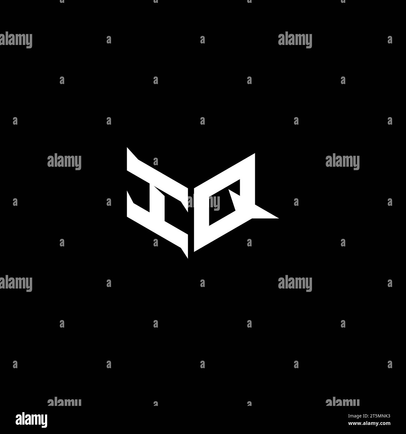 IQ Premium emblem logo initial esport and gaming design concept Stock ...