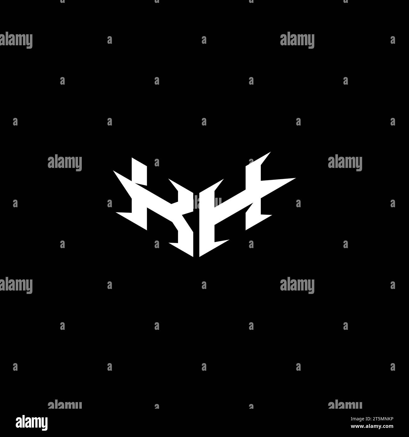KH Premium emblem logo initial esport and gaming design concept Stock ...