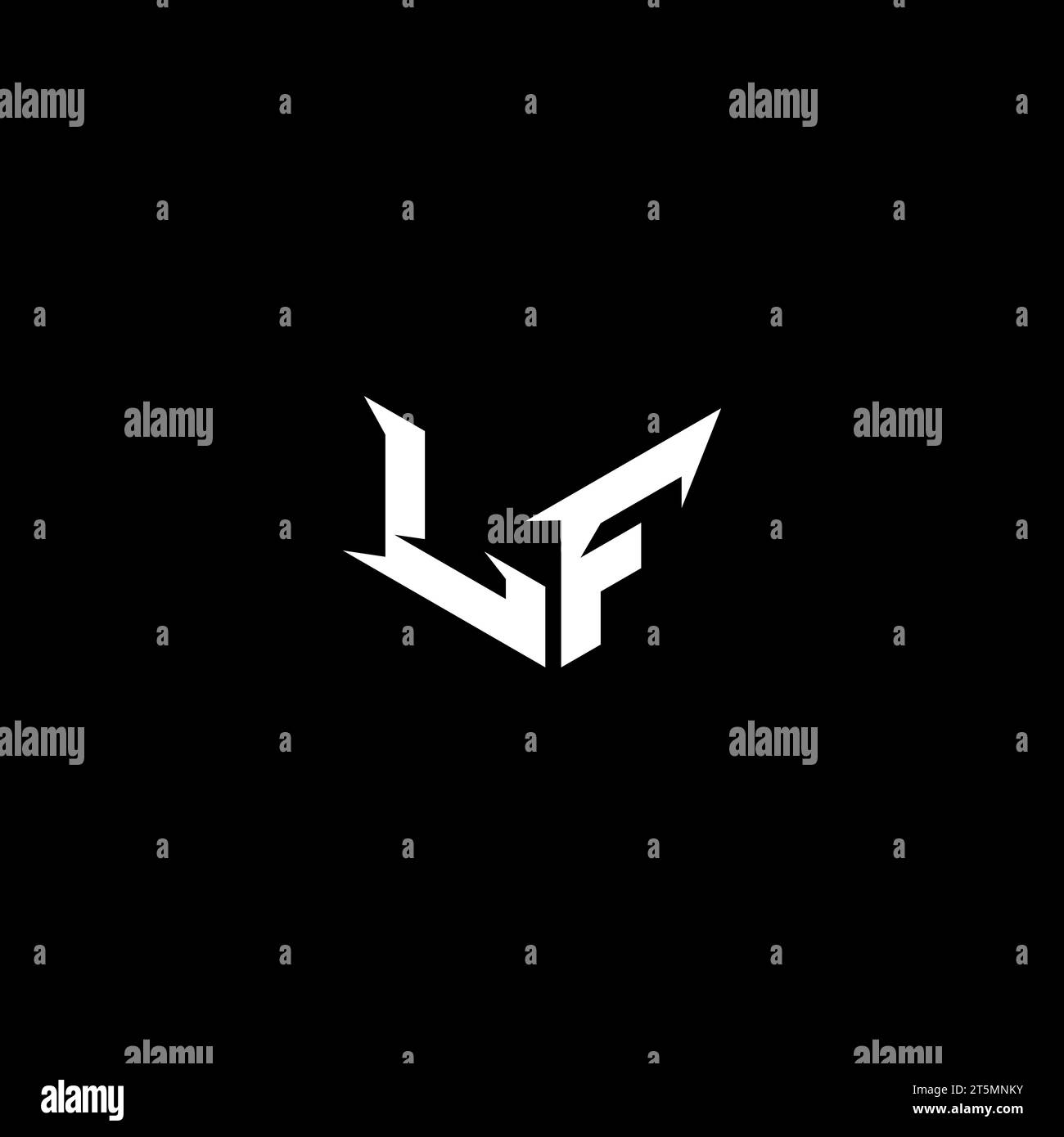 LF Premium emblem logo initial esport and gaming design concept Stock ...