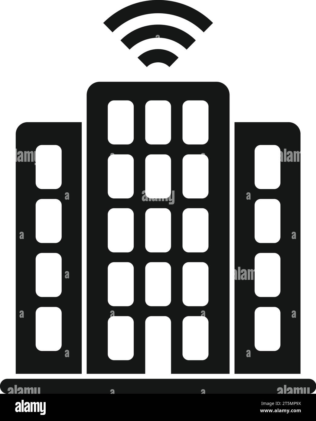 Smart office building icon simple vector. Work station table. Using fun ...